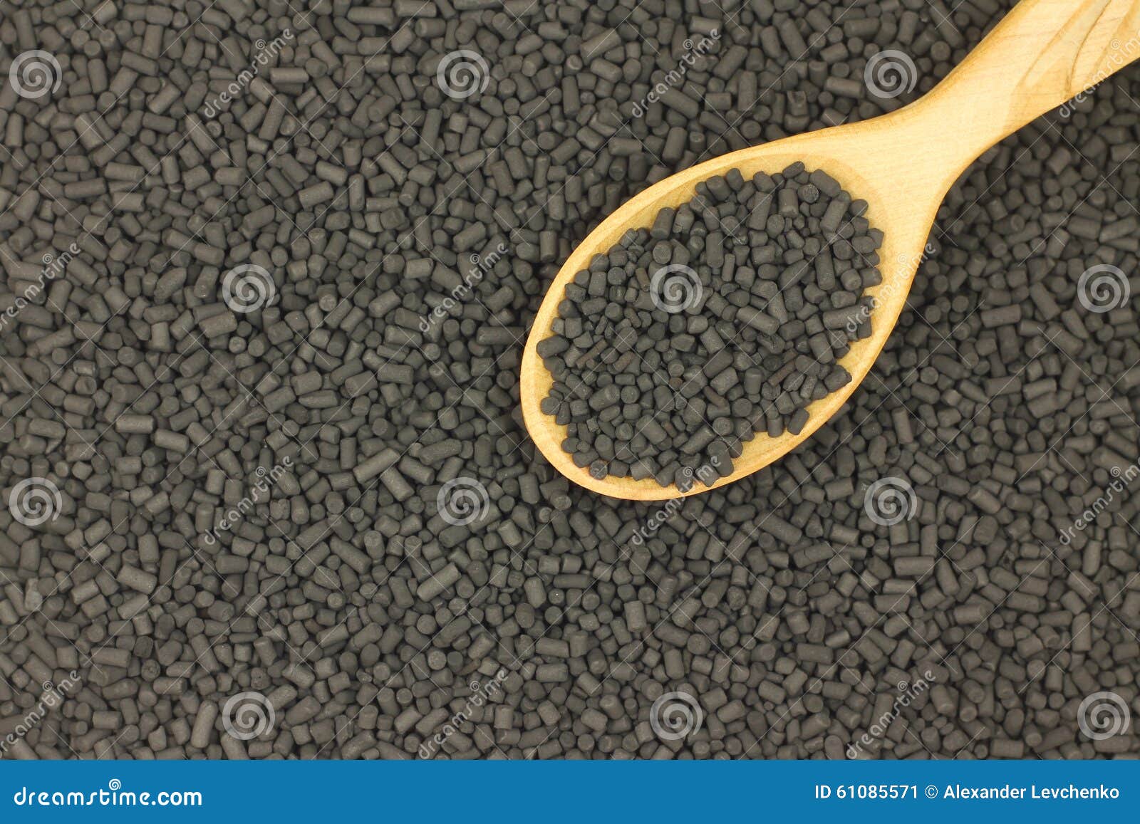 Granules of Activated Carbon with a Measured Spoon Background Stock ...