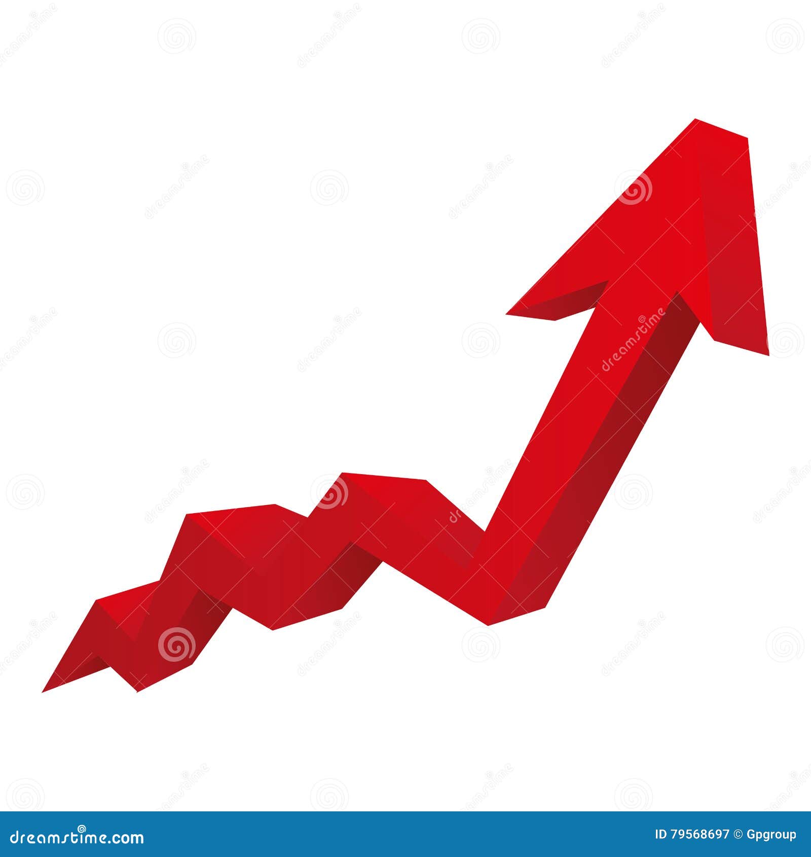 Grap Growth Arrow Icon Image Stock Vector - Illustration of directional ...