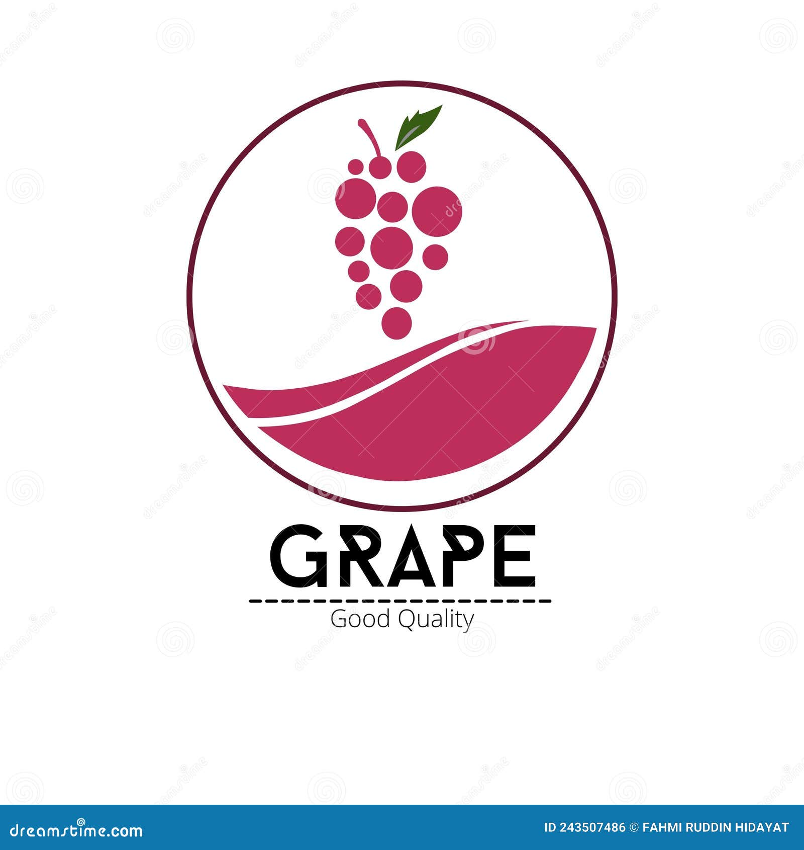 Isolated Grape Vector Logo Icon Organic Grape Brand Template Natural ...
