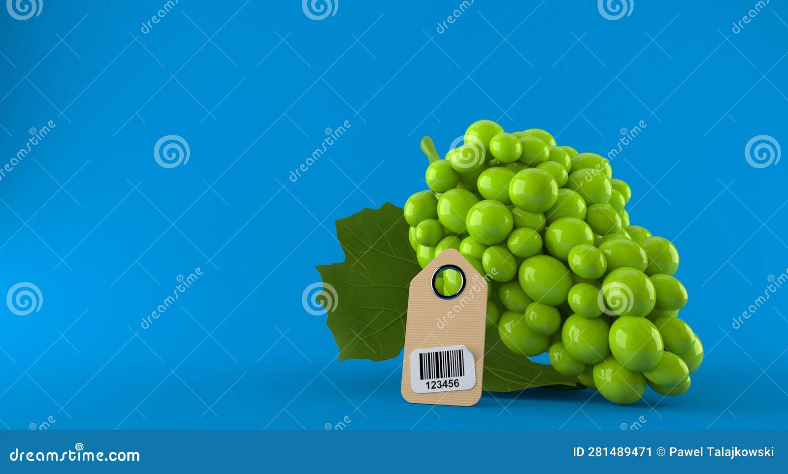 Grape with barcode stock illustration. Illustration of label - 281489471