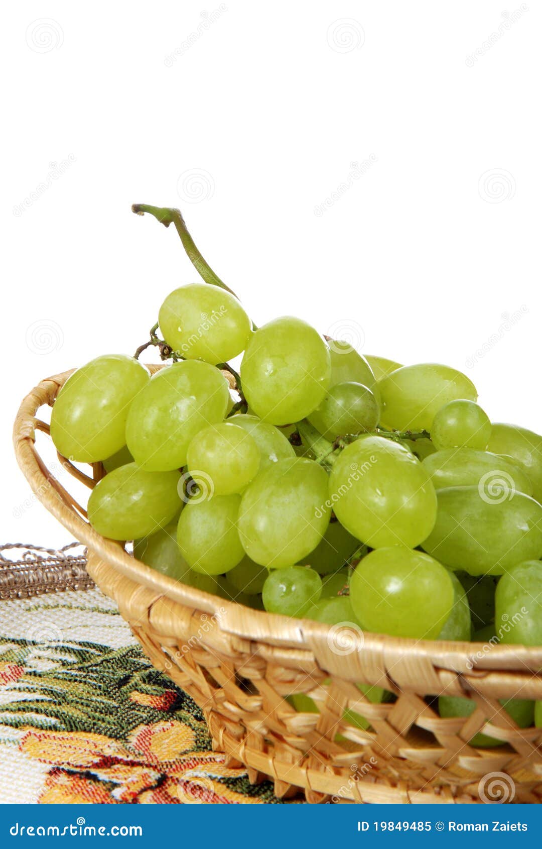 Grape in basket stock image. Image of white, isolated - 19849485