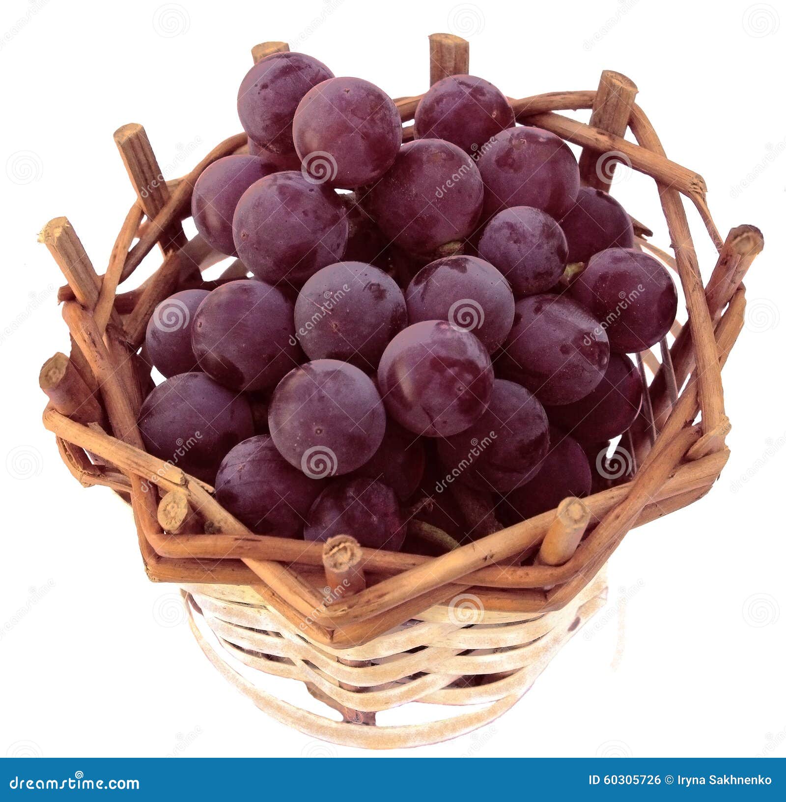 Grape in basket stock photo. Image of grapeberry, dessert - 60305726