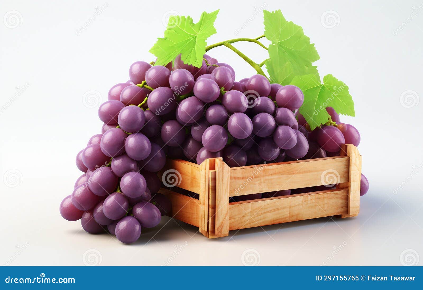 Grape Box on See-through Background -Generative Ai Stock Illustration ...