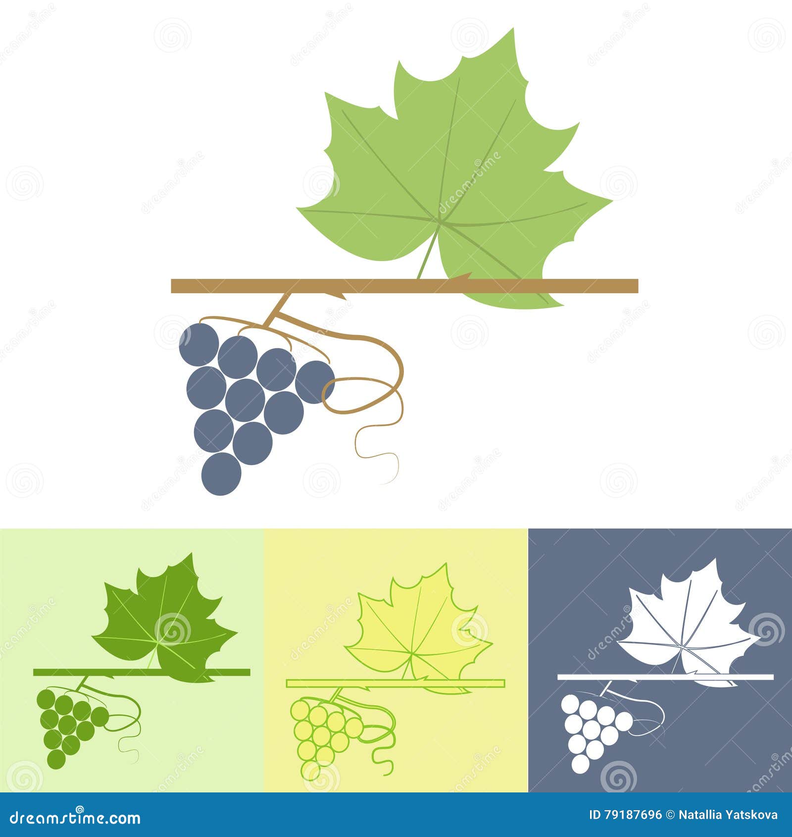 Grape Branch And Barrels Sketch Cartoon Vector | CartoonDealer.com ...