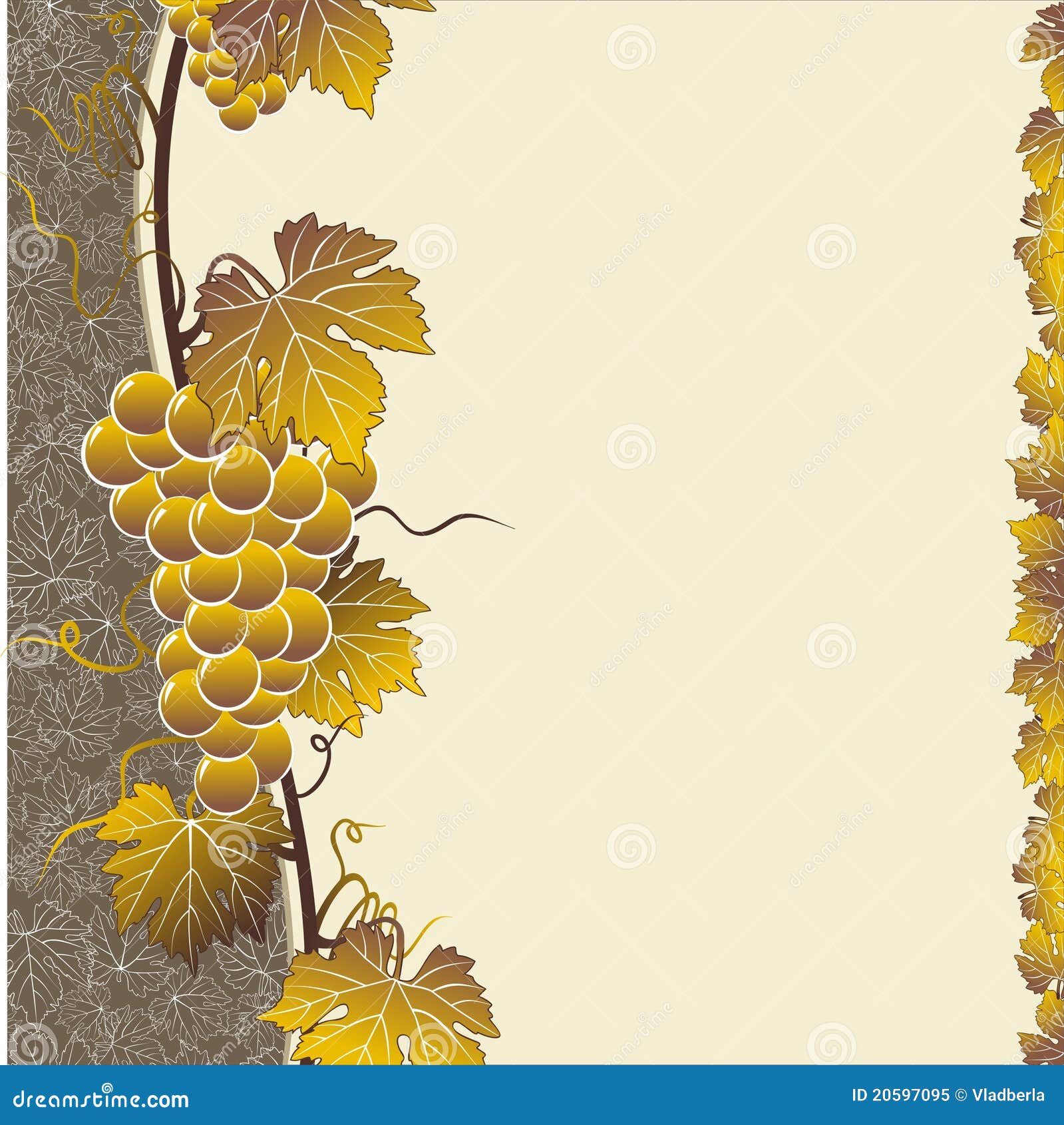 Grape Brown Frame And Template Vector Illustration | CartoonDealer.com ...