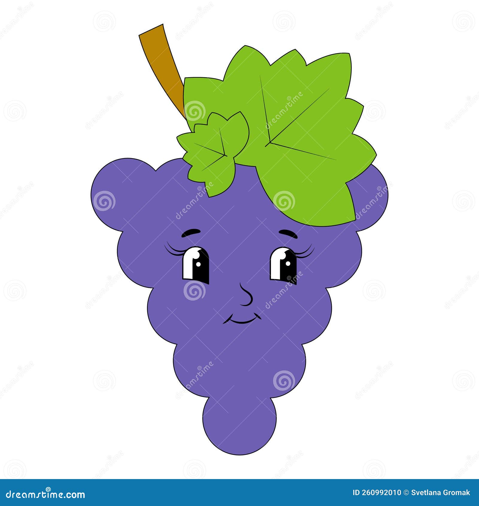Grape Cartoon . Vector Illustration Stock Vector - Illustration of ...
