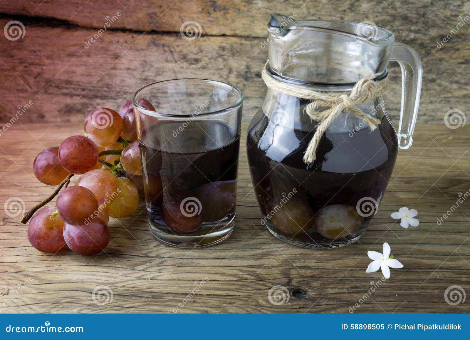 Grape Compote in a Jar on a Wooden Table Stock Image - Image of glass ...