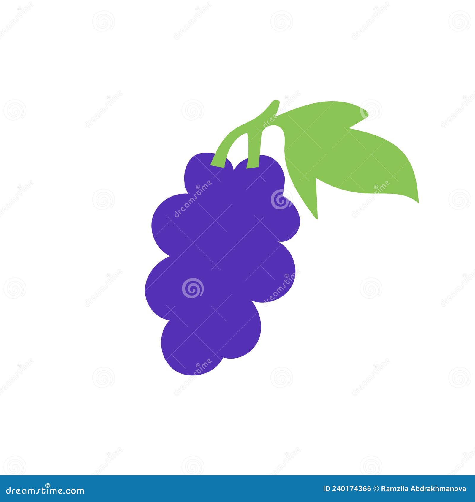 Grape. Cutouts Fruit. Shape Colored Cardboard or Paper Stock Vector ...