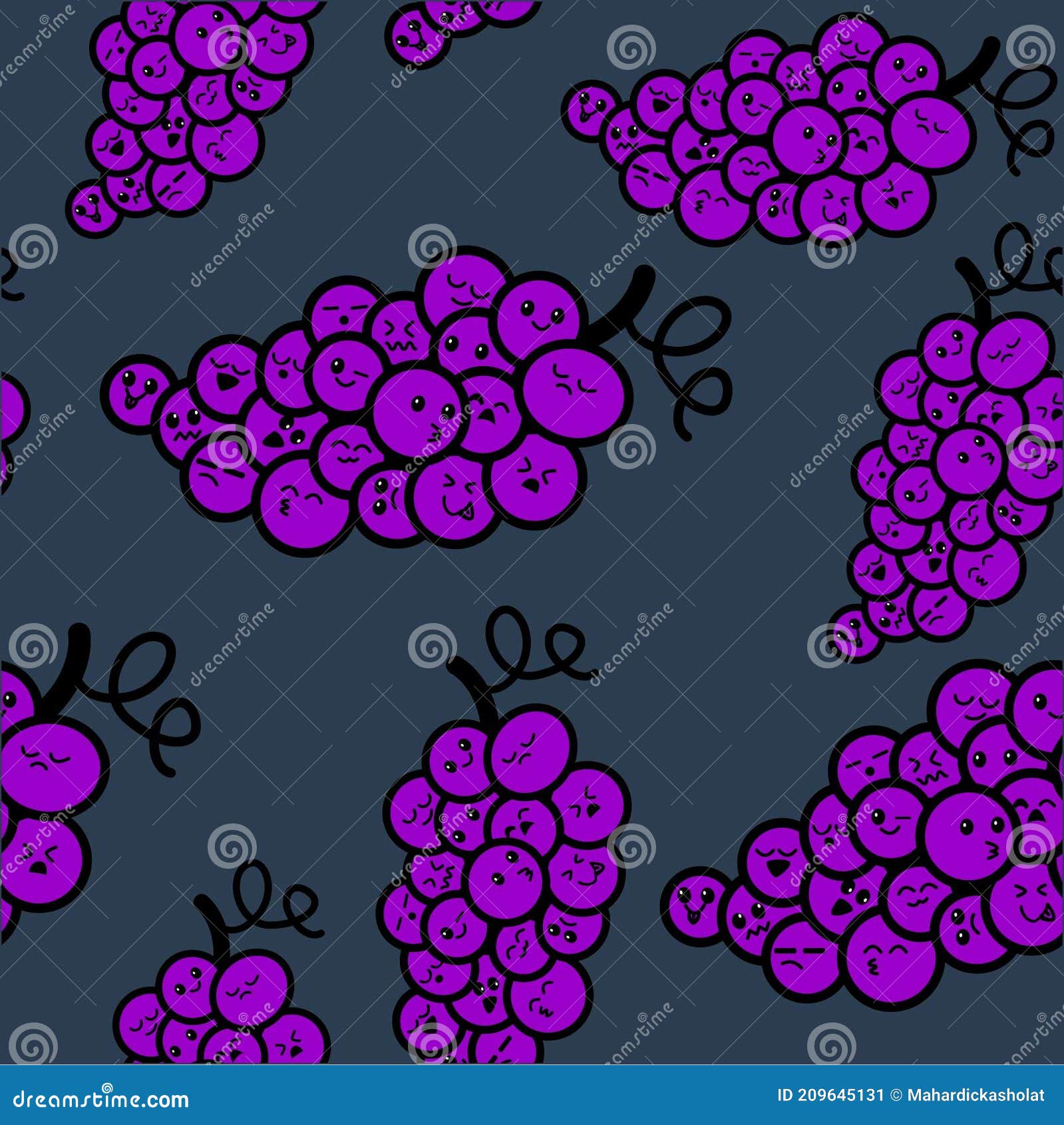 Grape Doodle Icon Hand Drawing Simple Background Royalty-Free Stock ...