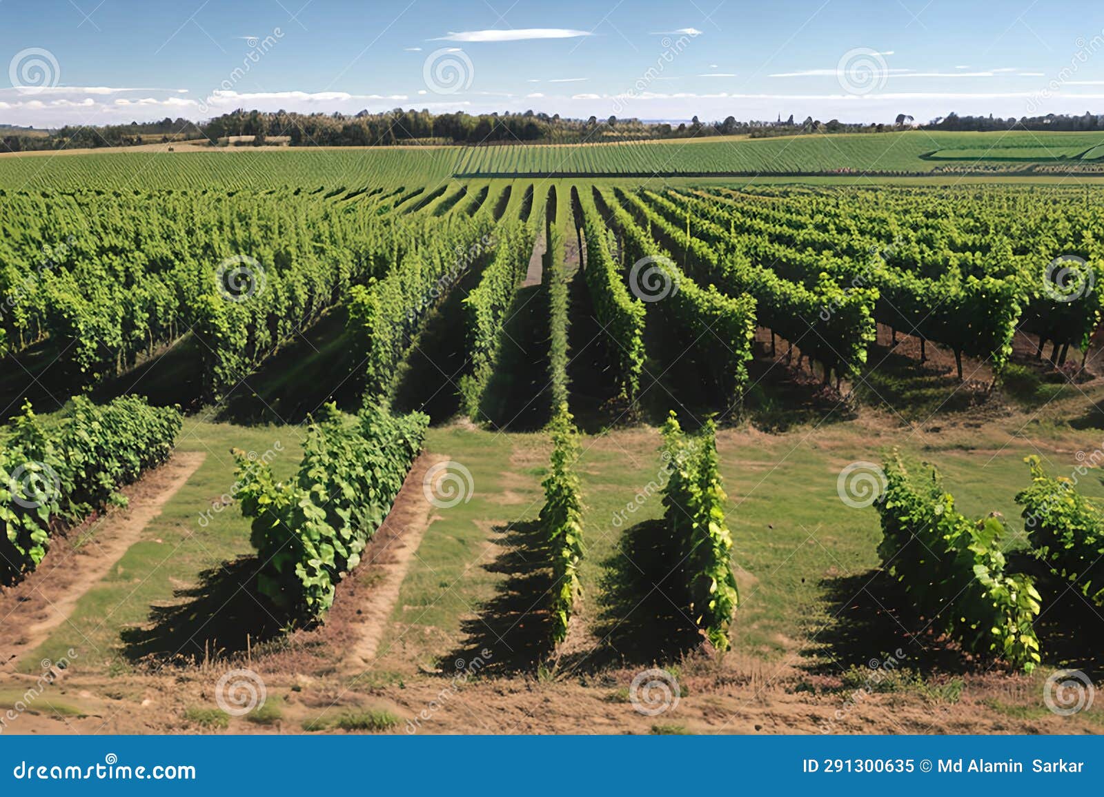 Grape Fields stock illustration. Illustration of cuneo - 291300635