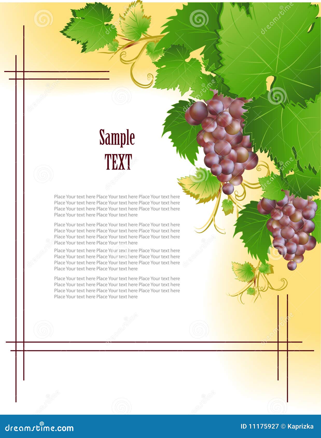 Grape frame stock illustration. Illustration of noble - 11175927