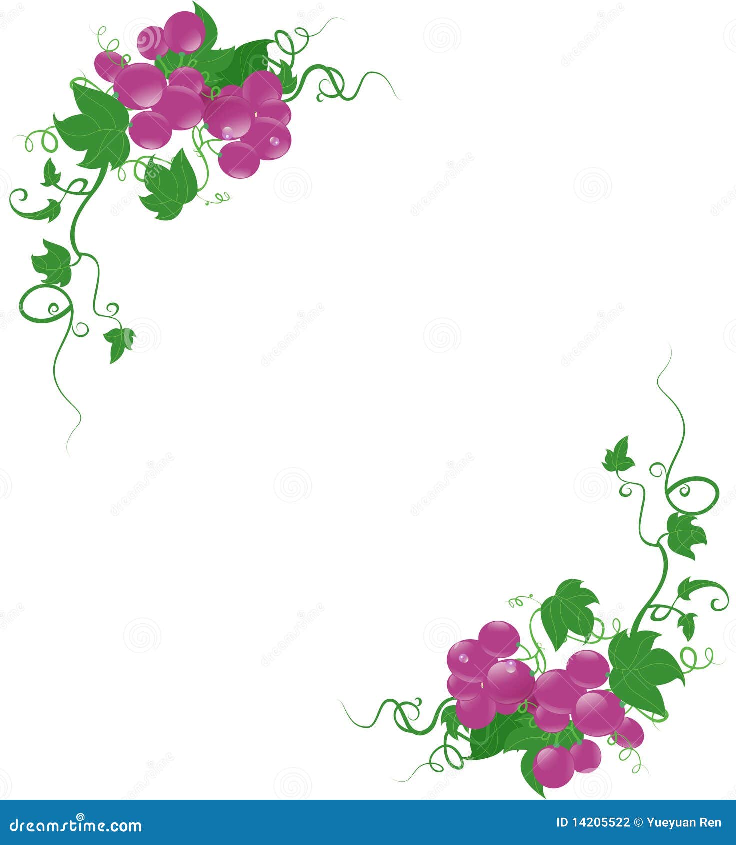 Grape Frame And Elements Background Stock Photo | CartoonDealer.com ...