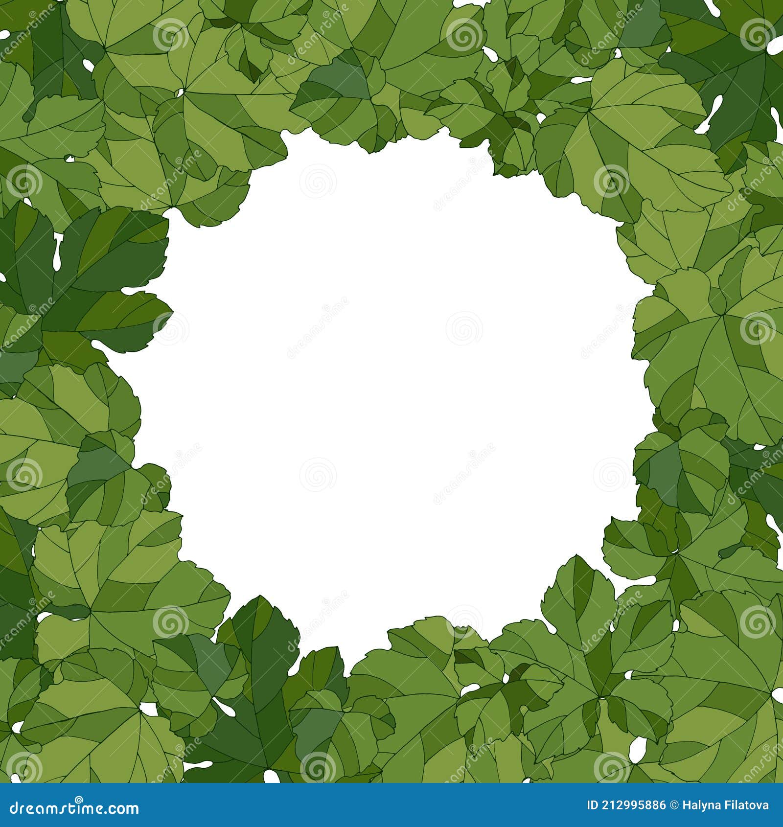 2669 Grape, Frame with Grape Leaves, Vector Illustration, Ornament for ...