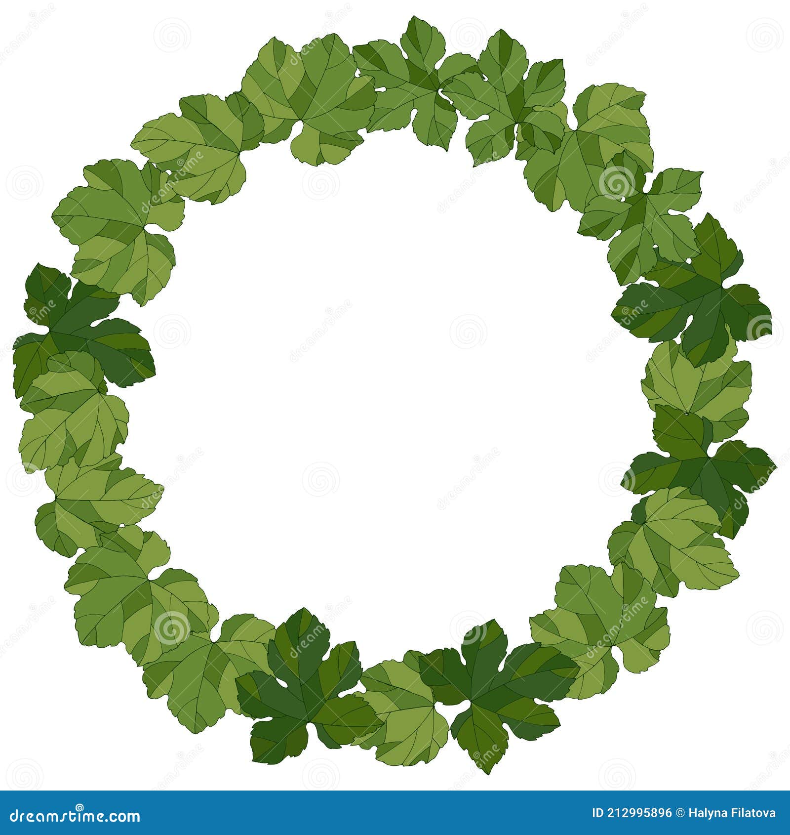 2671 Grape, Frame with Grape Leaves, Vector Illustration, Ornament for ...