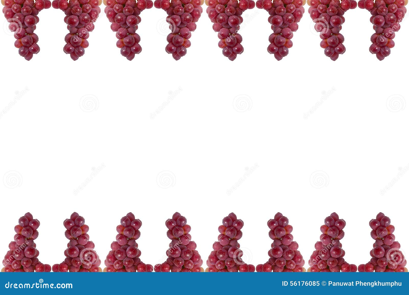 Grape Frame Isolated on White Background. Stock Image - Image of grape ...