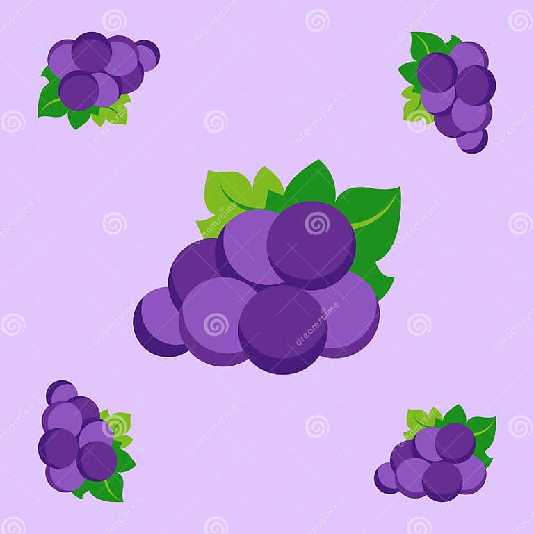 Grape Fruit Seamless for Pattern Fabric, Simple Grape Fruit Cute Repeat ...