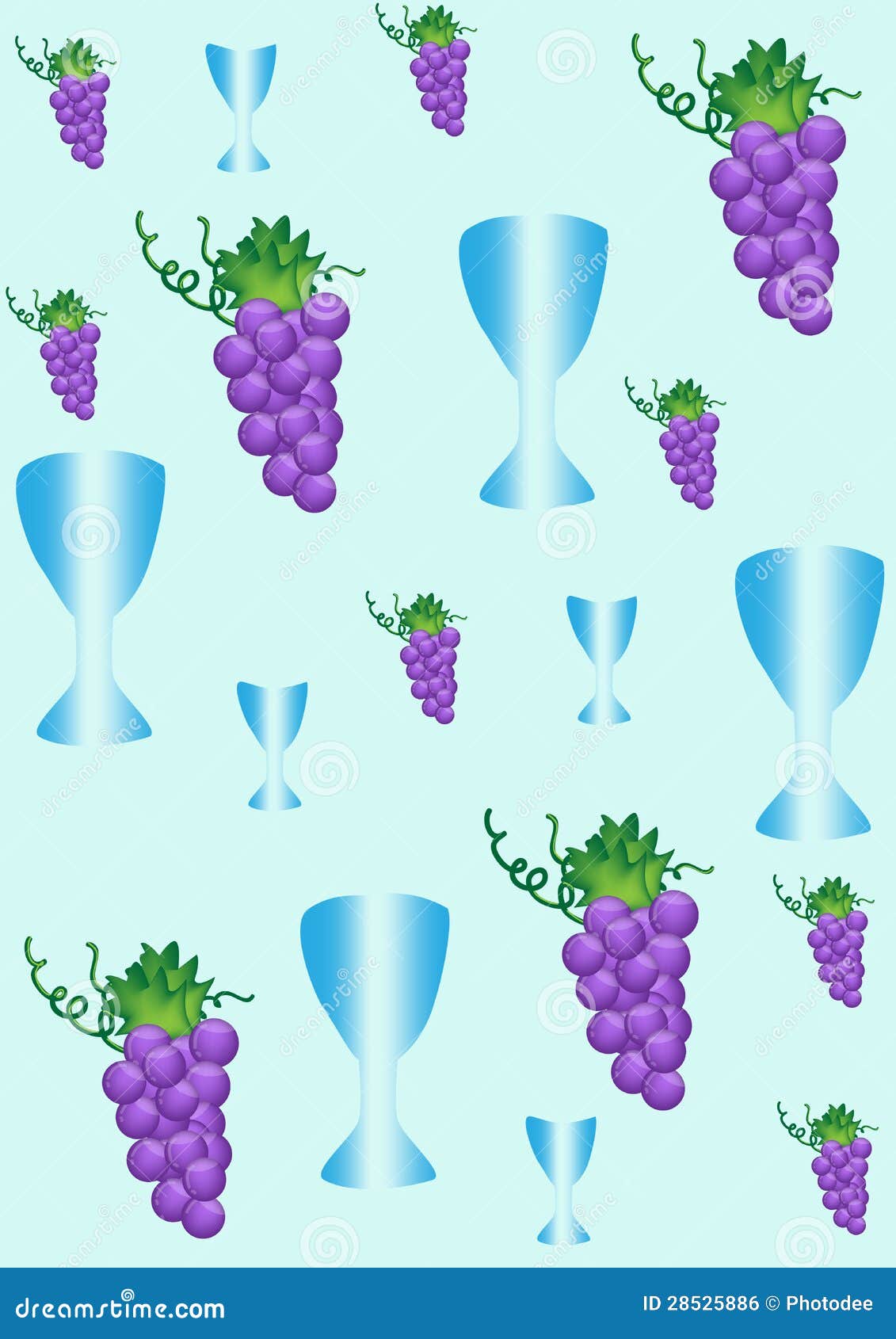 Grape and Glass stock illustration. Illustration of natural - 28525886