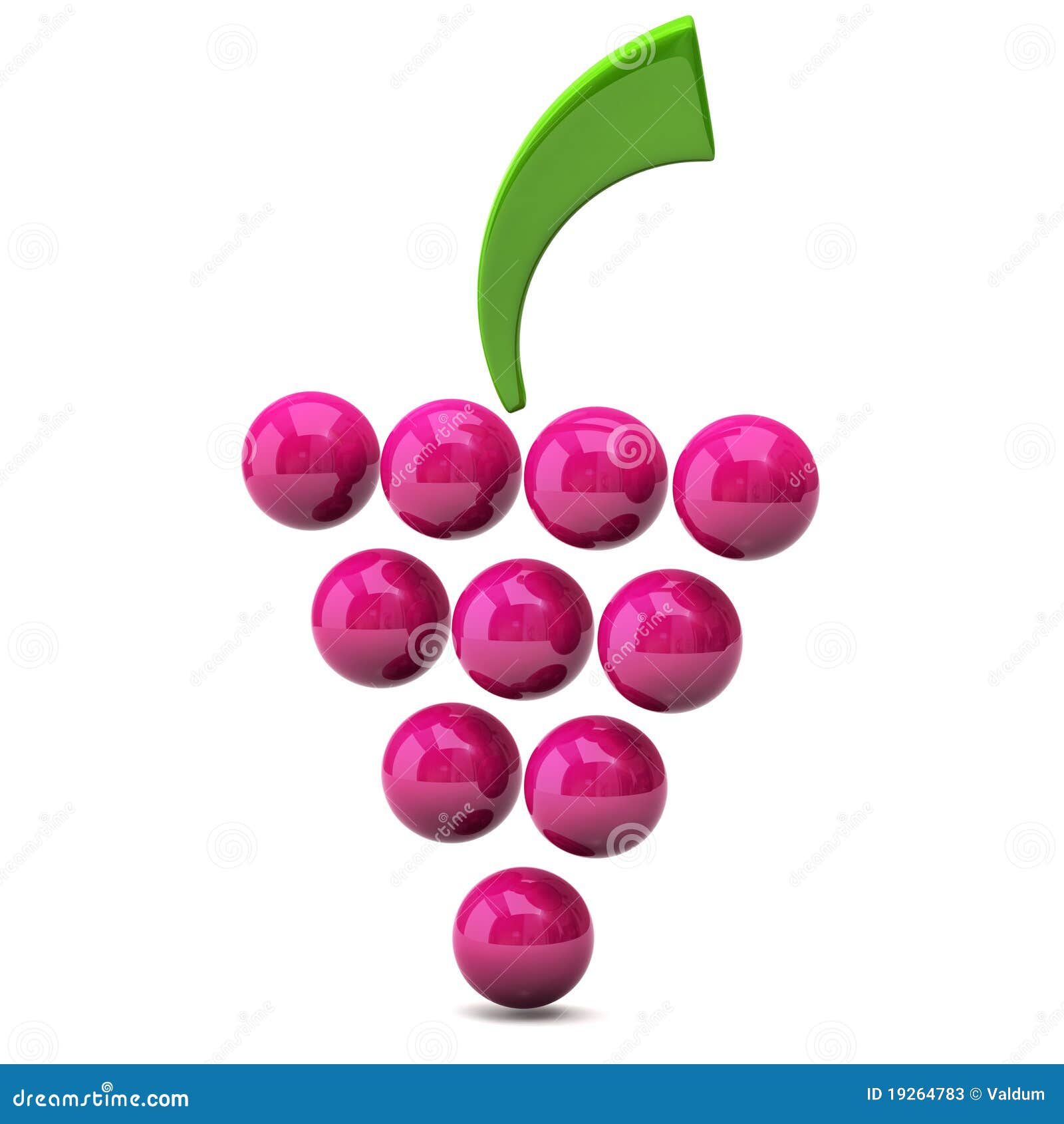 Red Grape Icon Set. Fruits Group Vector Illustration. Different Grape ...