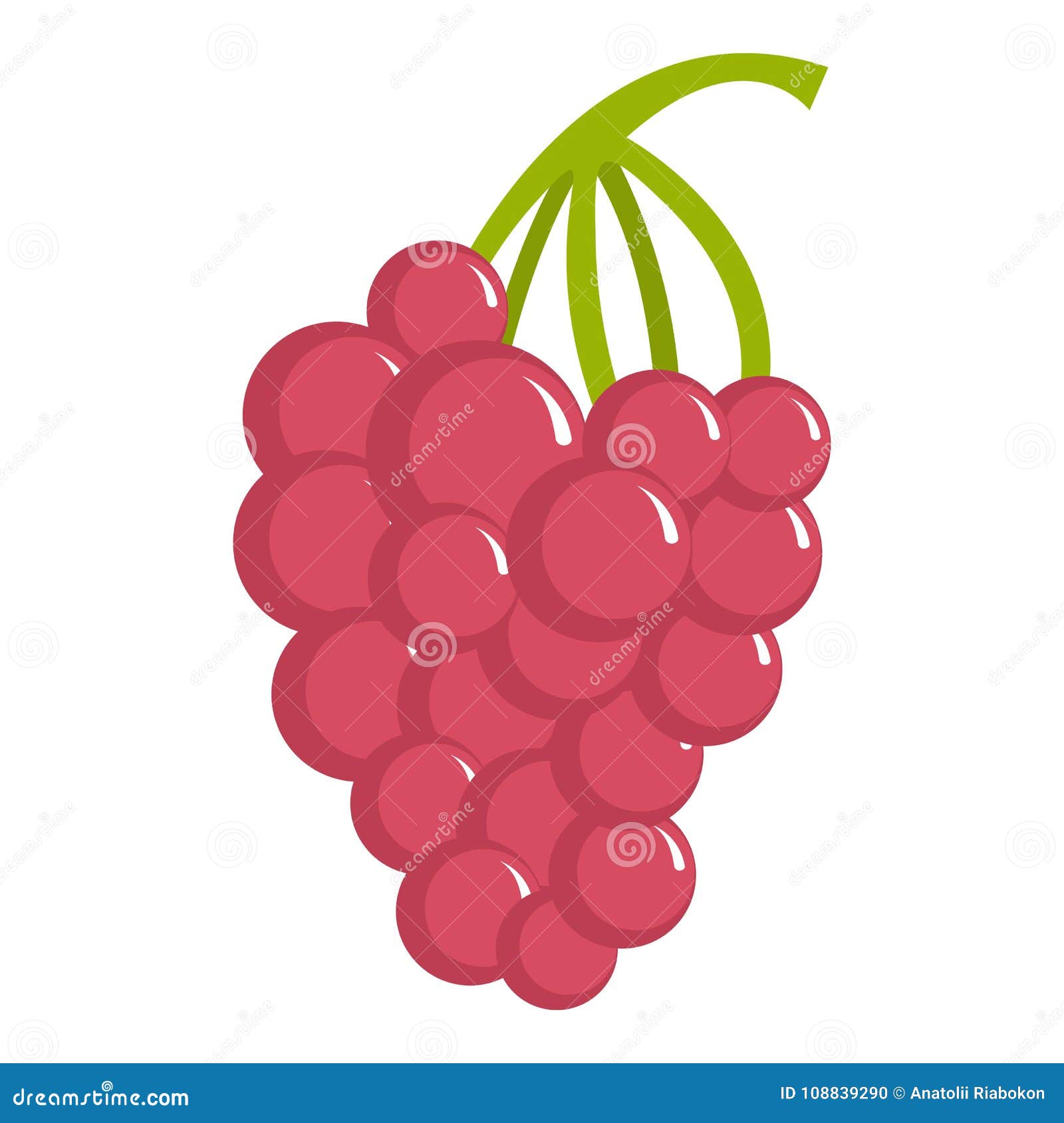 Grape icon, cartoon style stock vector. Illustration of fruit - 108839290