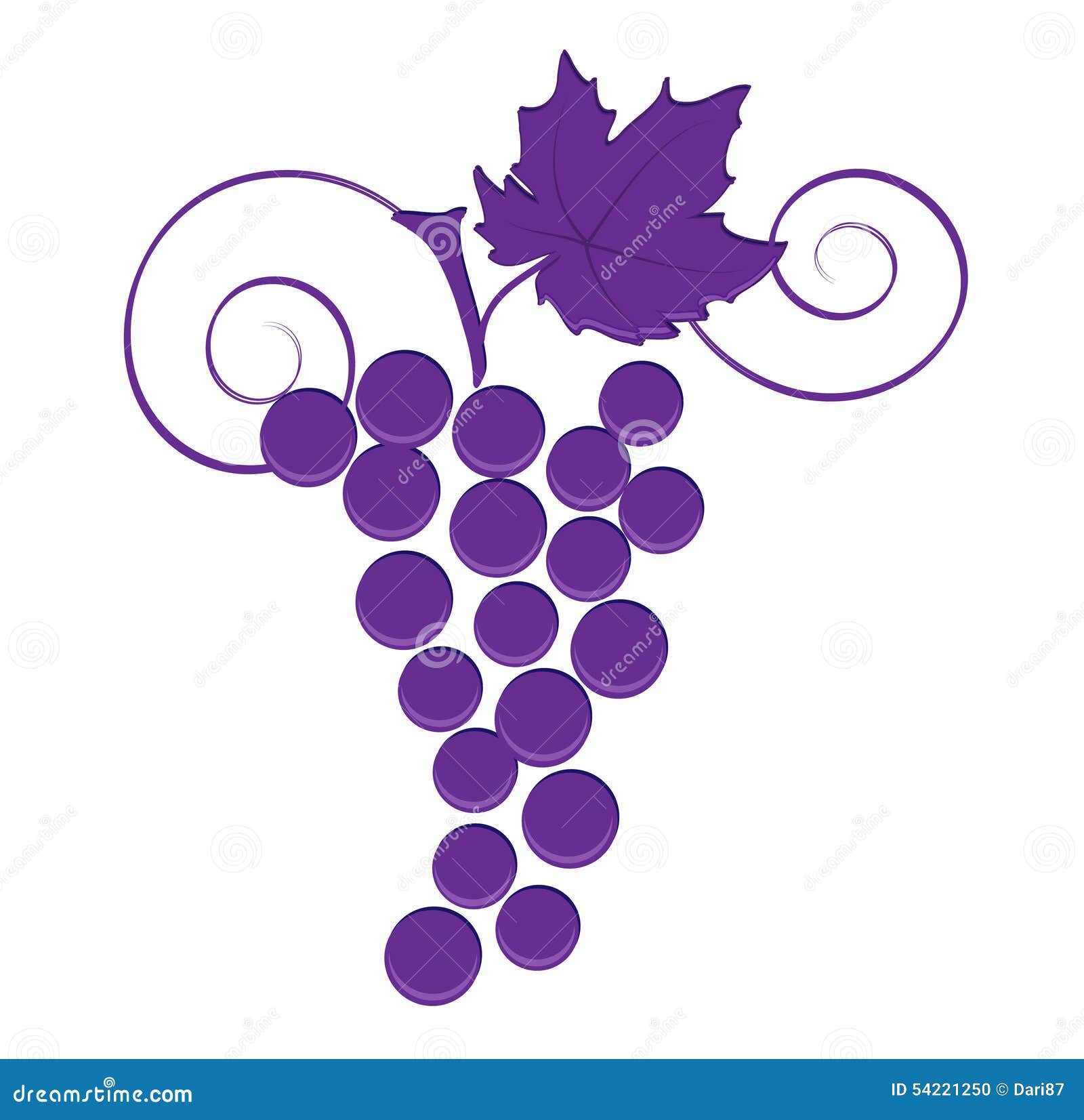 Grape icon stock vector. Illustration of food, color - 54221250