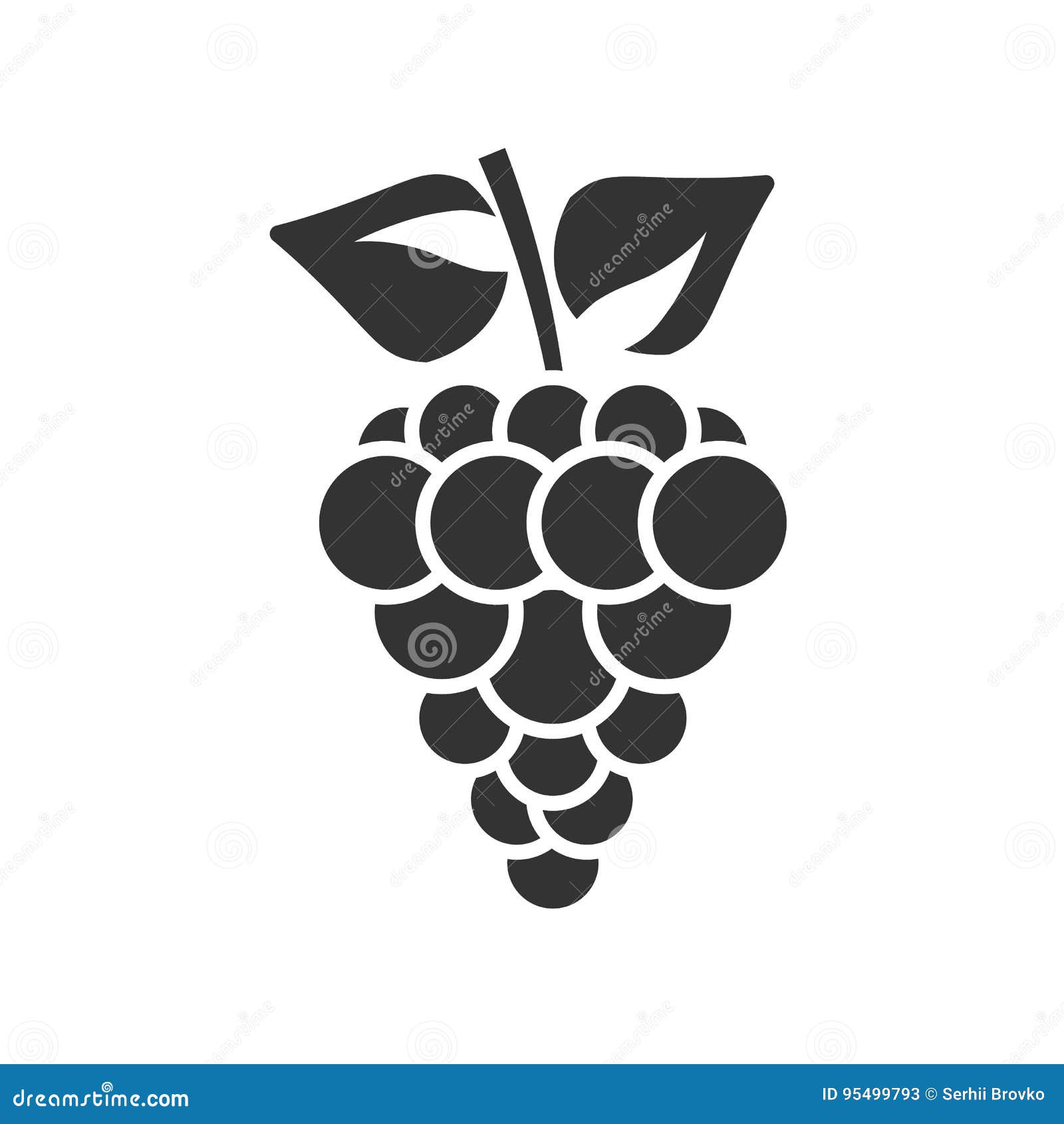 Red Grape Icon Set. Fruits Group Vector Illustration. Different Grape ...