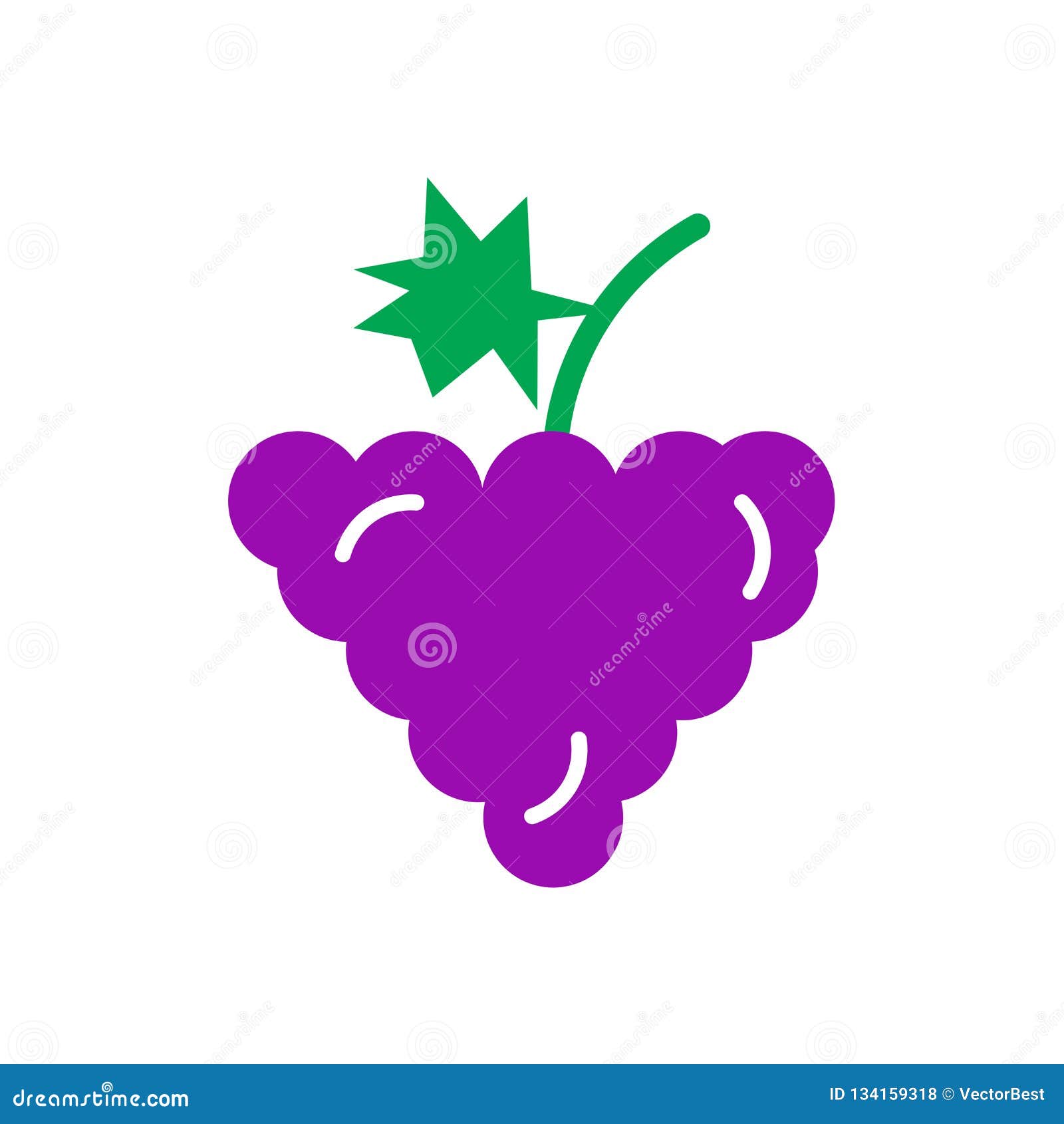 Grape Icon Vector Sign and Symbol Isolated on White Background Stock ...