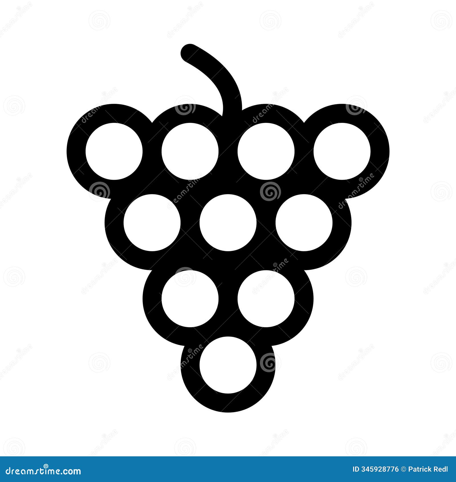 Grape Icon Symbol - Grape Icon with a Leaf Vector Symbol Illustration ...