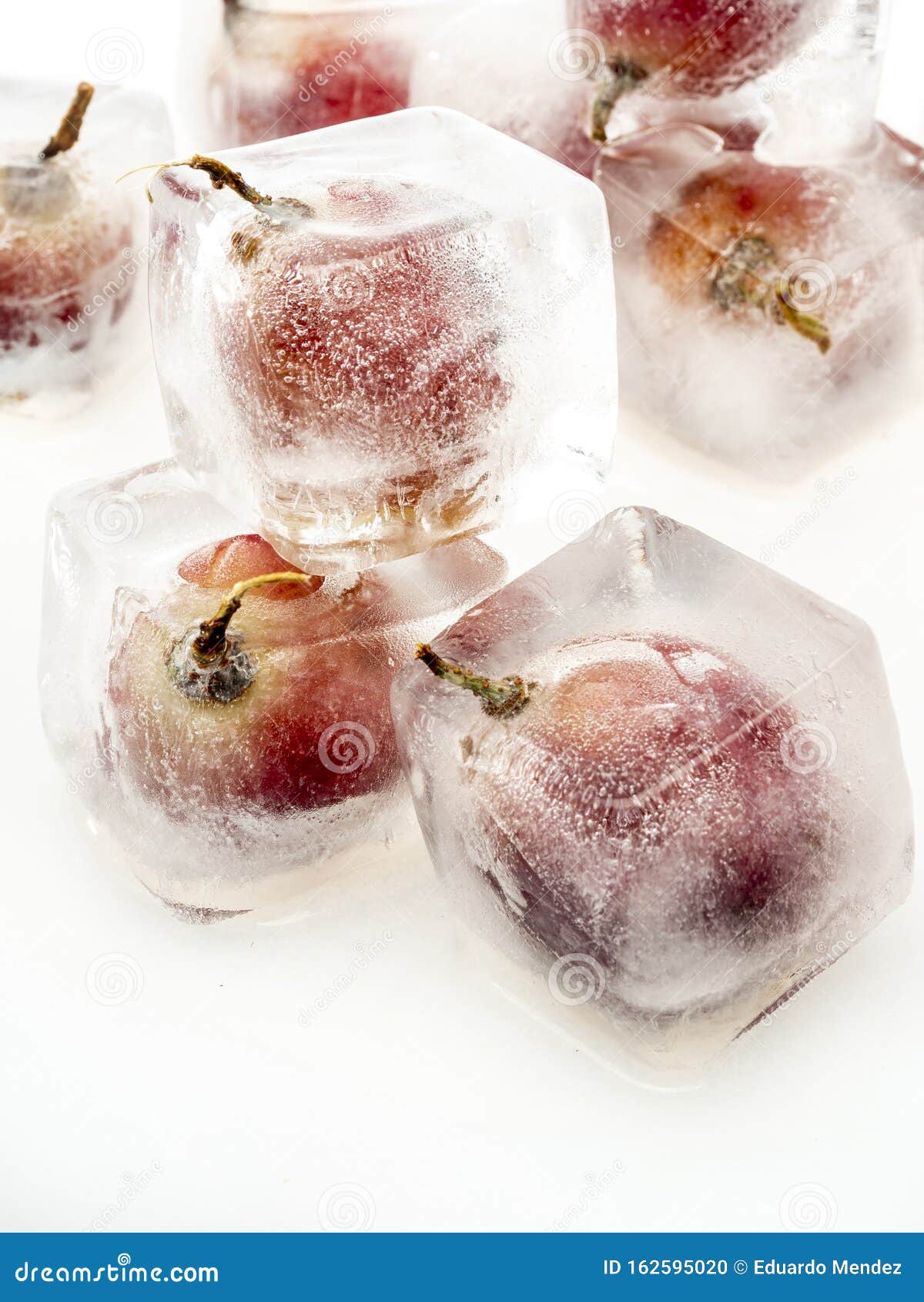 Grape Inside Ice on White Background Stock Photo - Image of natural ...