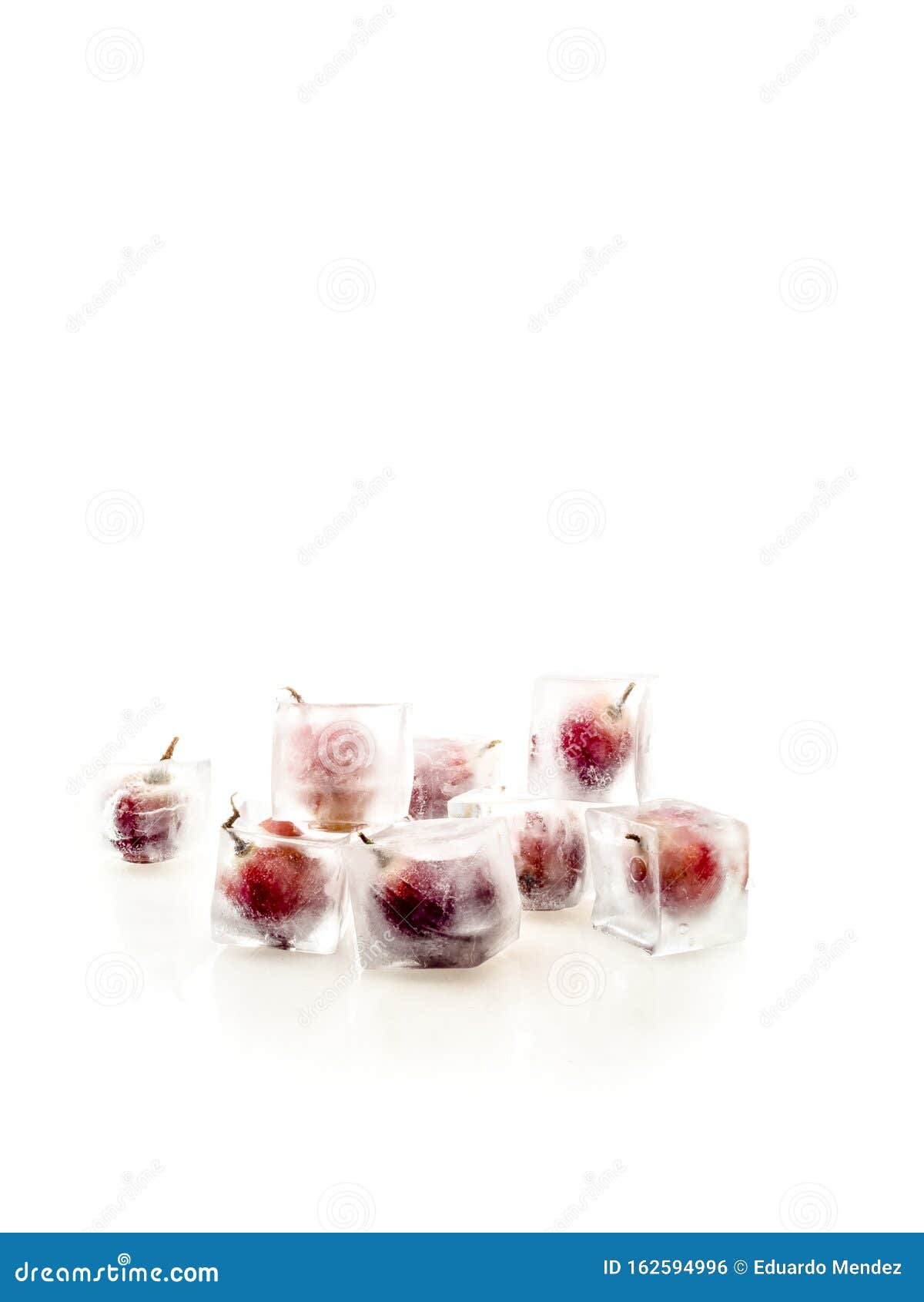 Grape Inside Ice on White Background Stock Photo - Image of food, color ...
