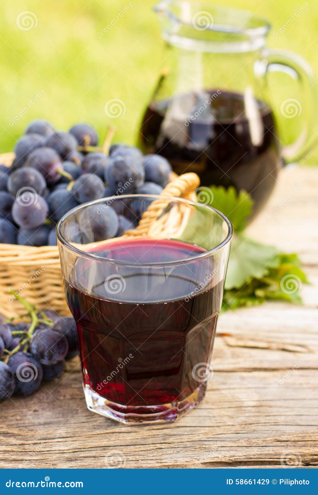 Grape juice in the glass stock image. Image of food, natural - 58661429