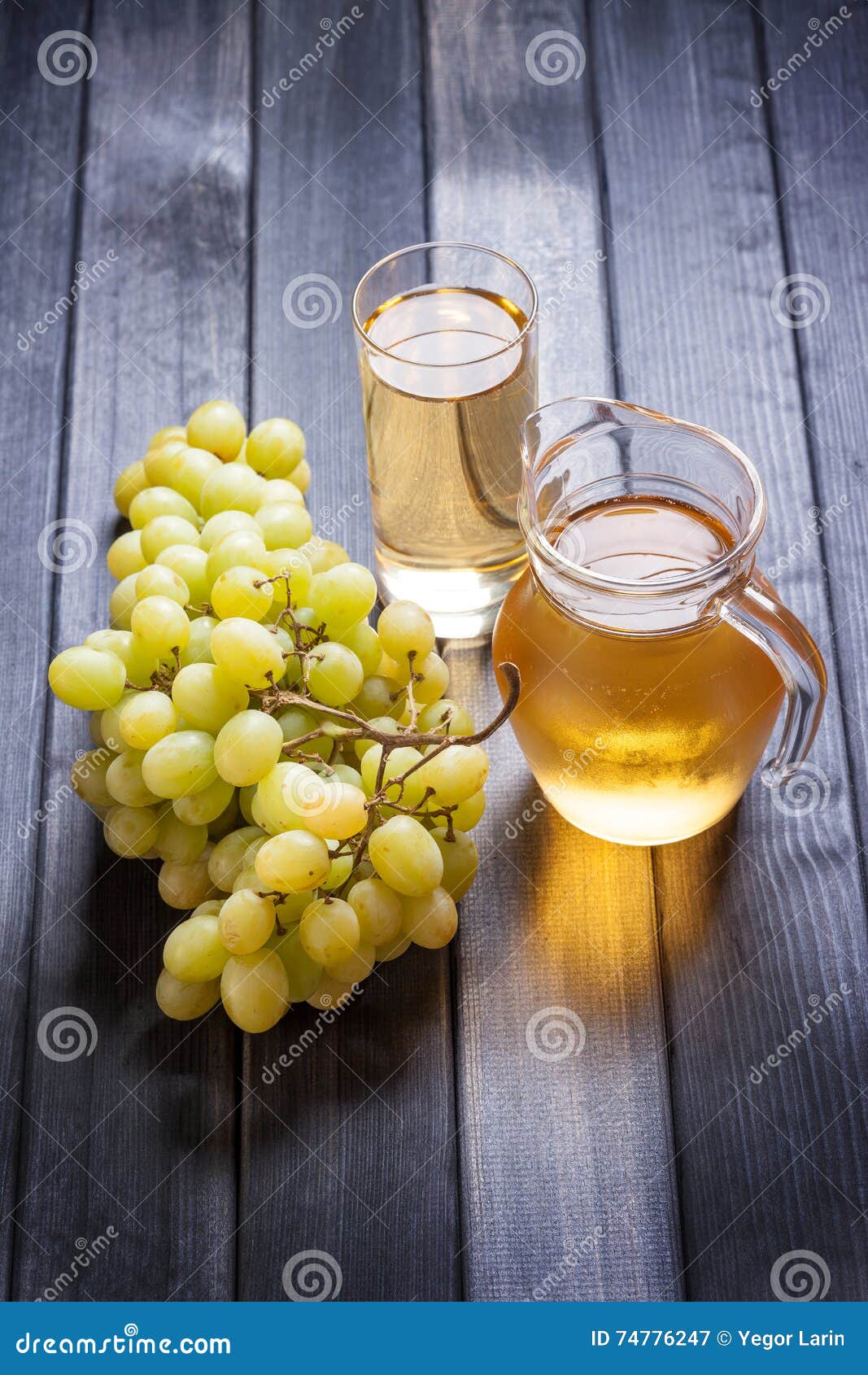 Grape Juice in the Glass and Pitcher Vertical Photo Stock Image - Image ...