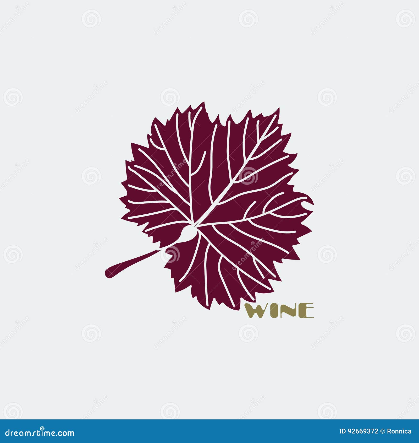 Grape Leaf Icon. Vector Illustration Stock Vector - Illustration of ...