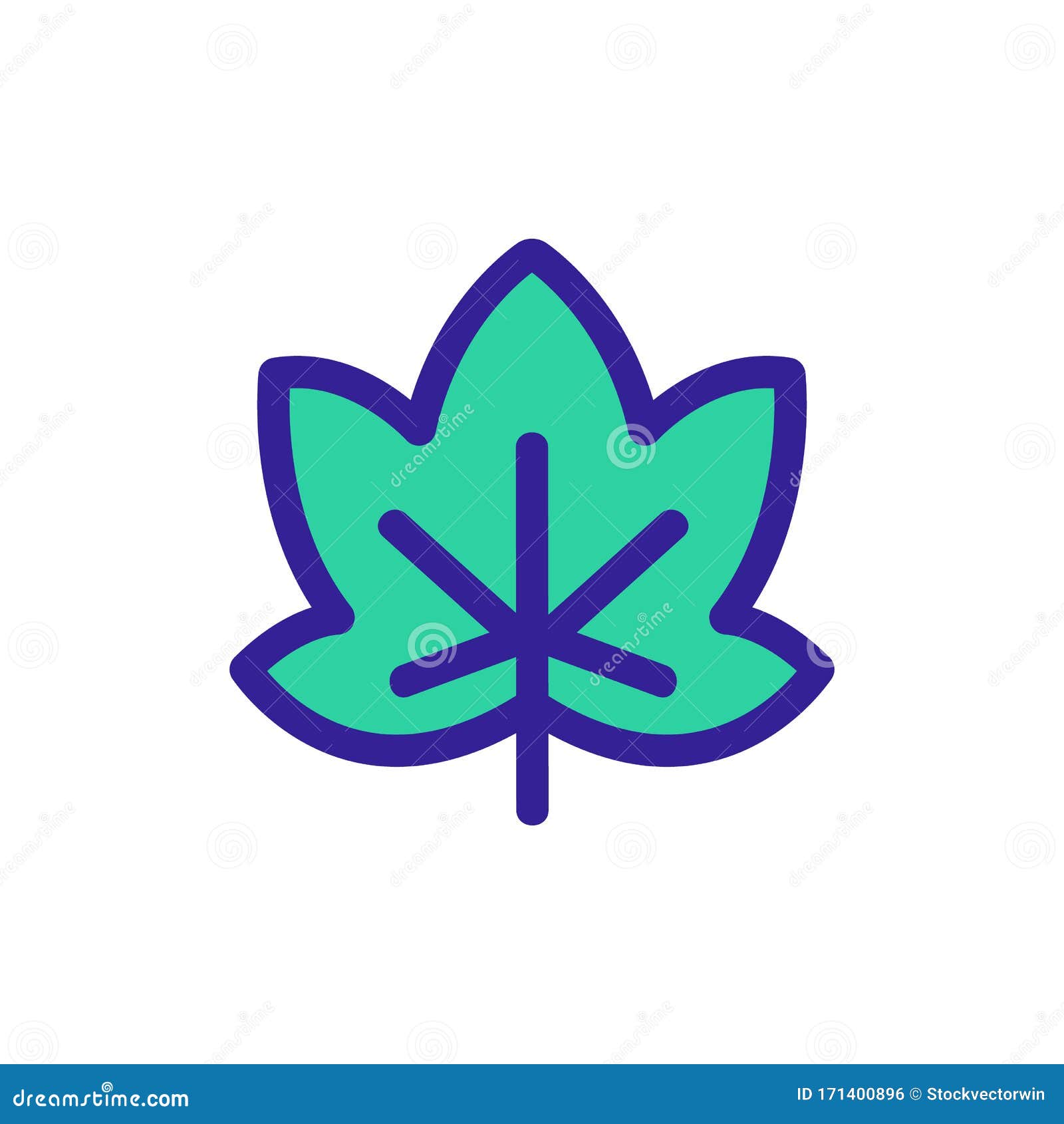 Grape Leaf Icon Vector. Isolated Contour Symbol Illustration Stock ...