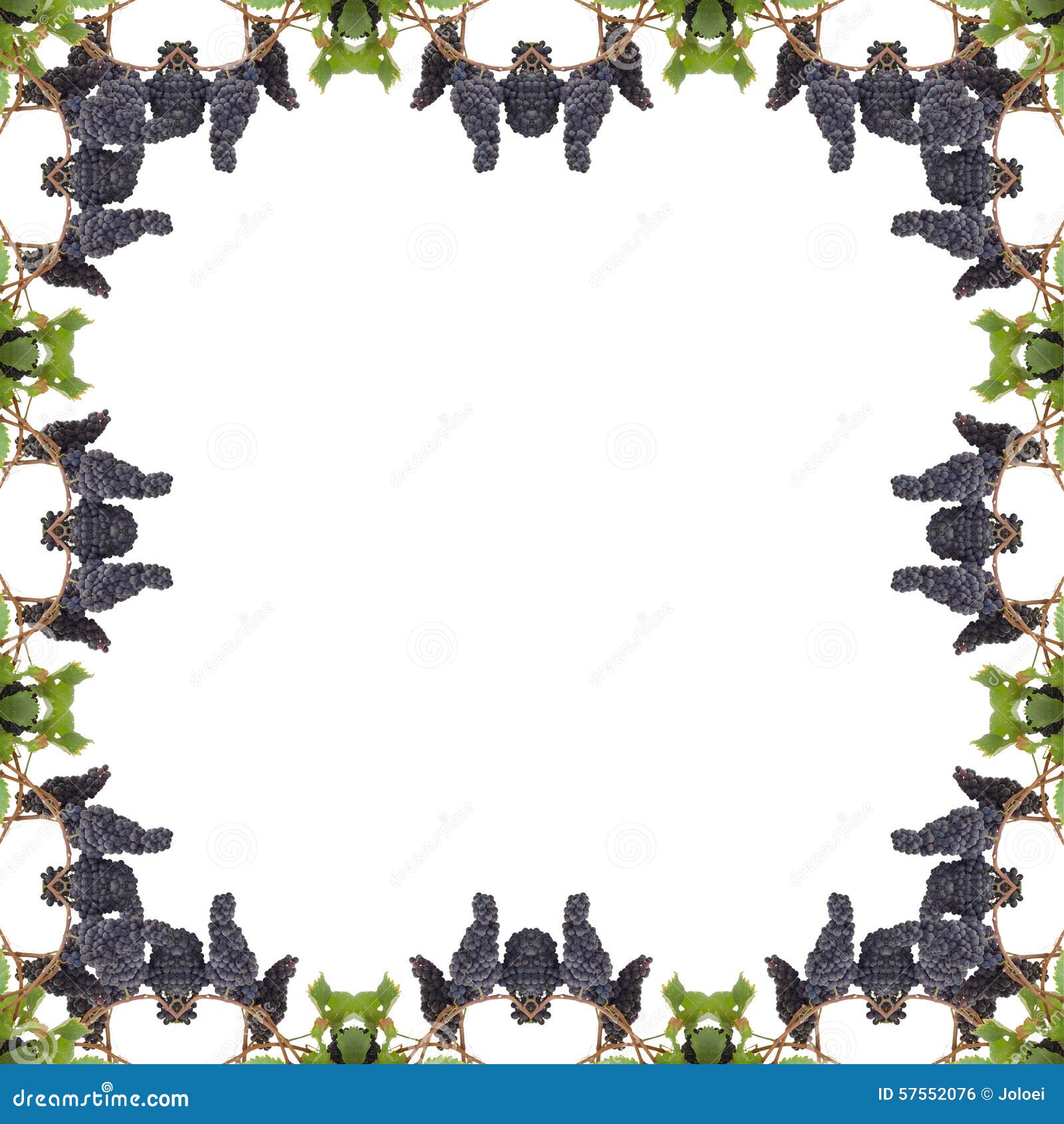 Grape with leaves frame stock photo. Image of decorative - 57552076