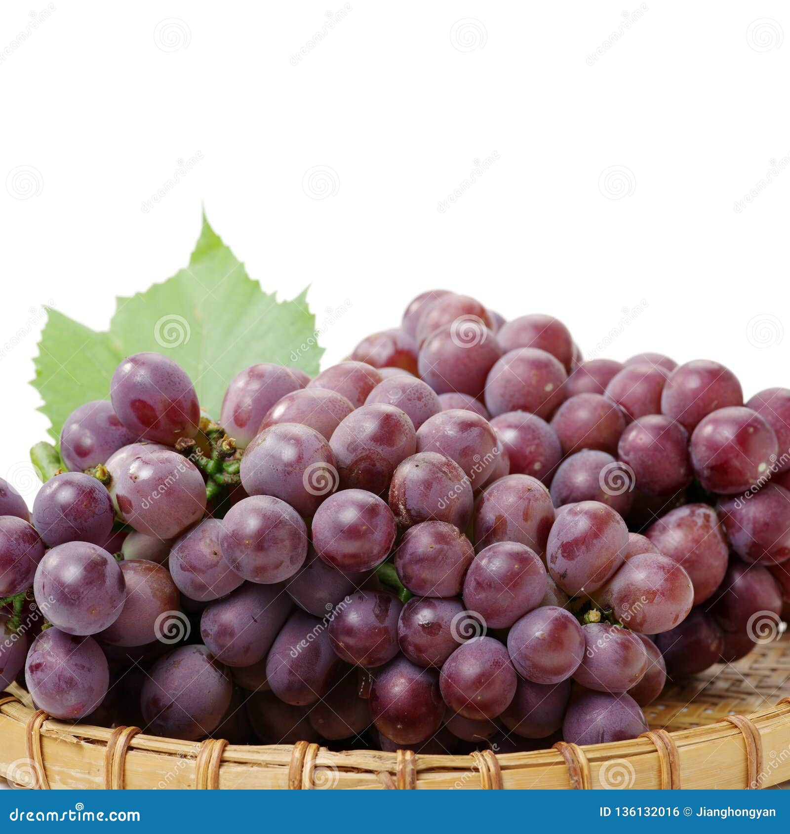 Grape with leaves stock photo. Image of branch, close - 136132016