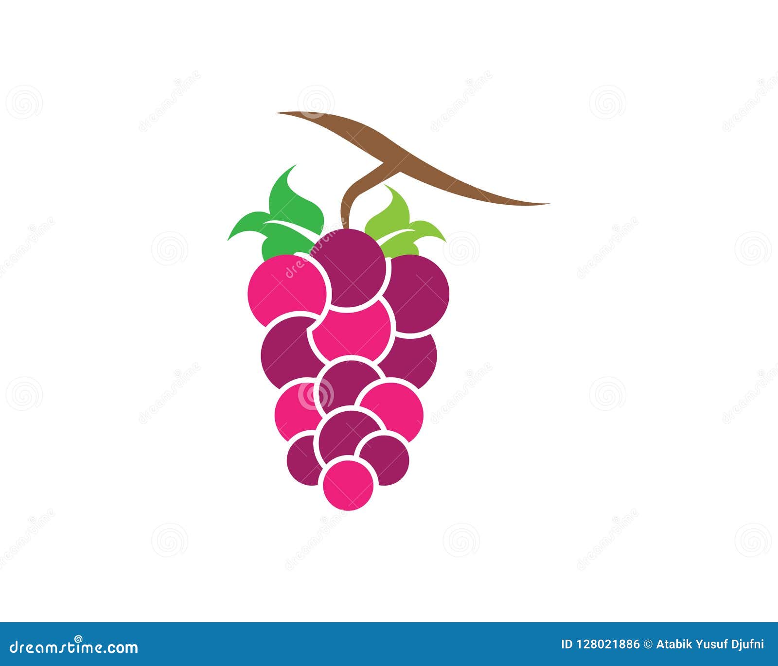 Grape Logo Template Vector Icon Illustration Stock Vector ...