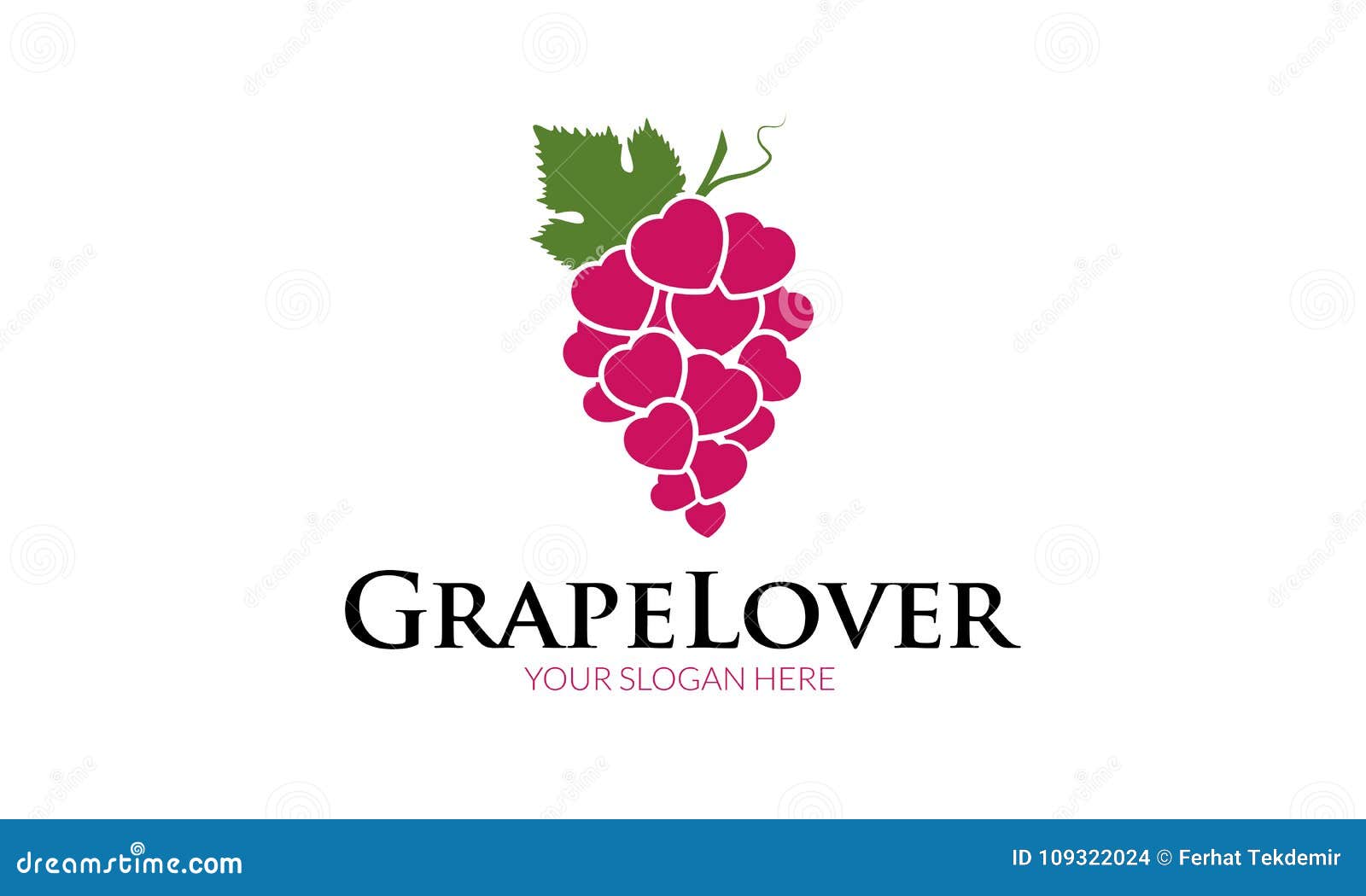 Grape Lover Logo template stock illustration. Illustration of cart ...