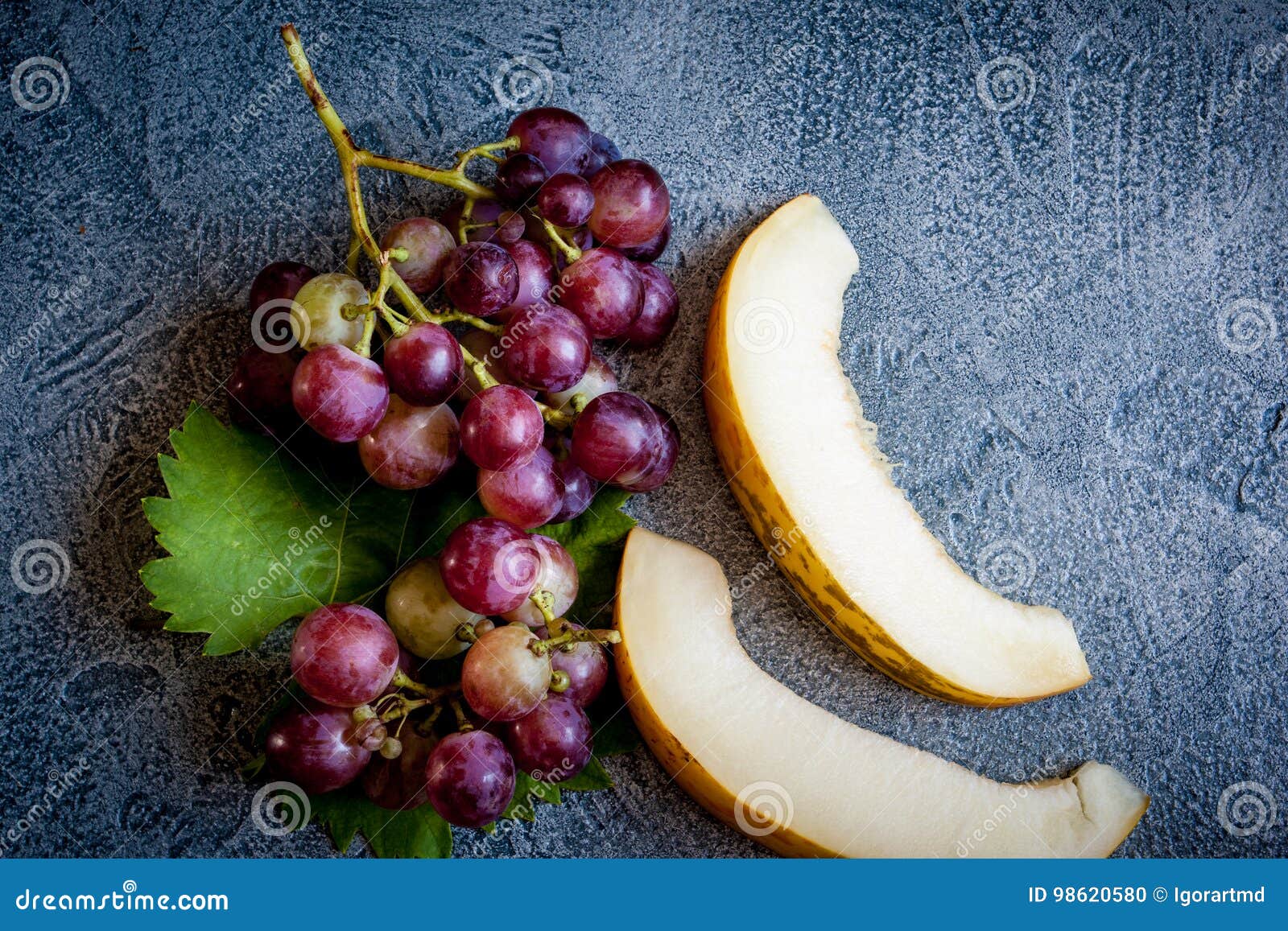 Grape and melon stock photo. Image of freshness, healthy - 98620580