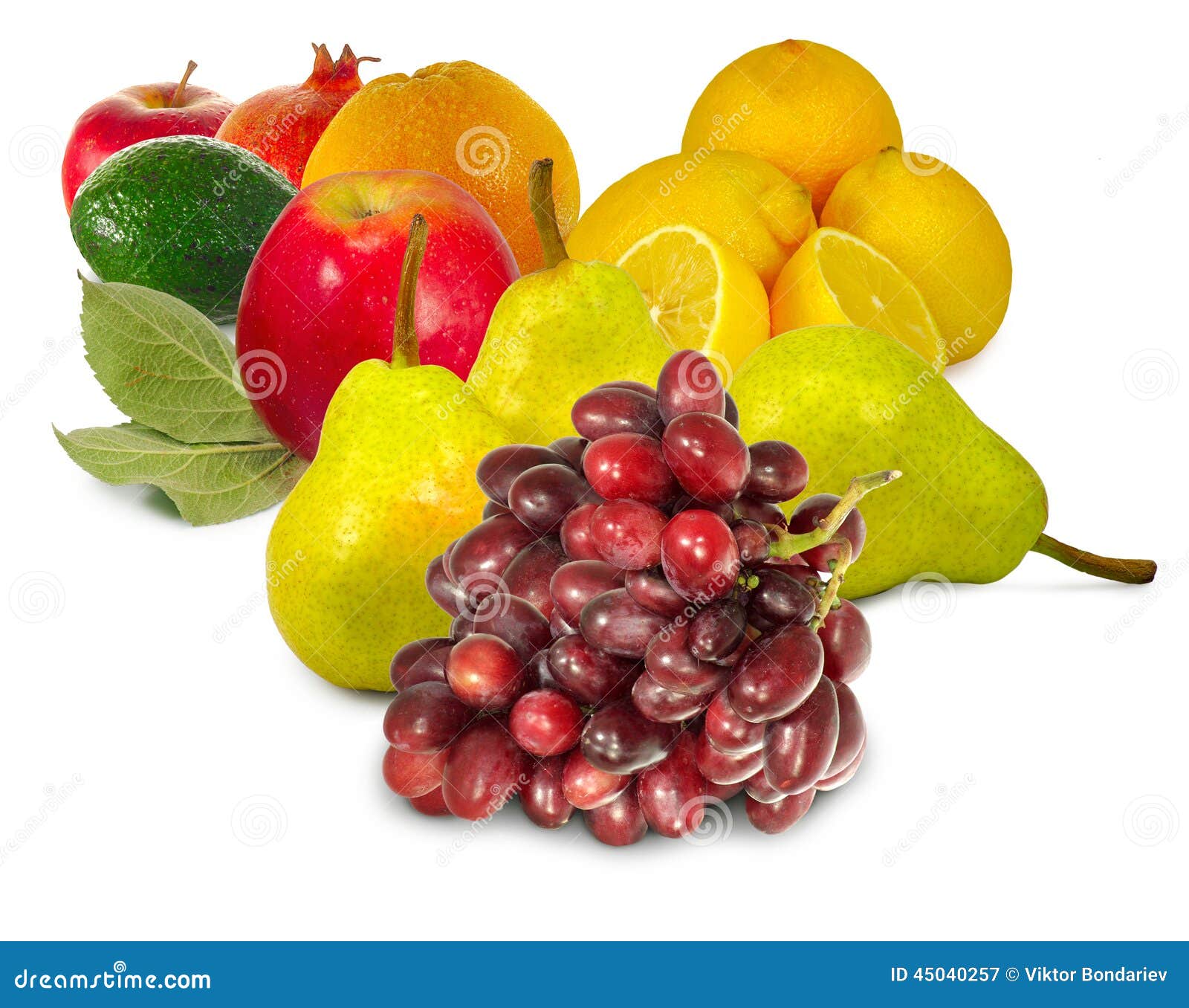 Grape, pear, Apple, lemons stock image. Image of kiwi - 45040257