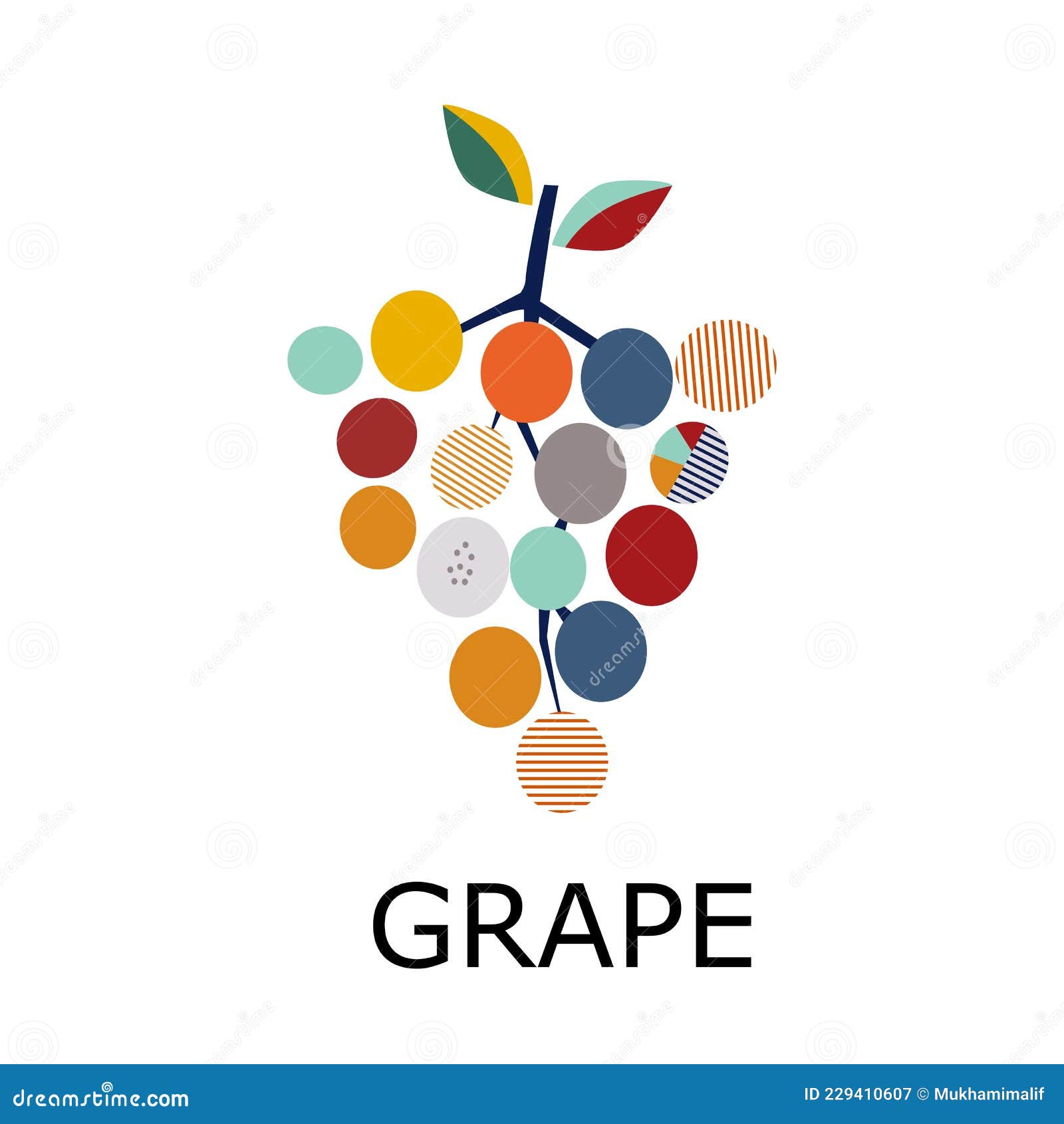 Grape Poster Layout Design stock vector. Illustration of canvas - 229410607