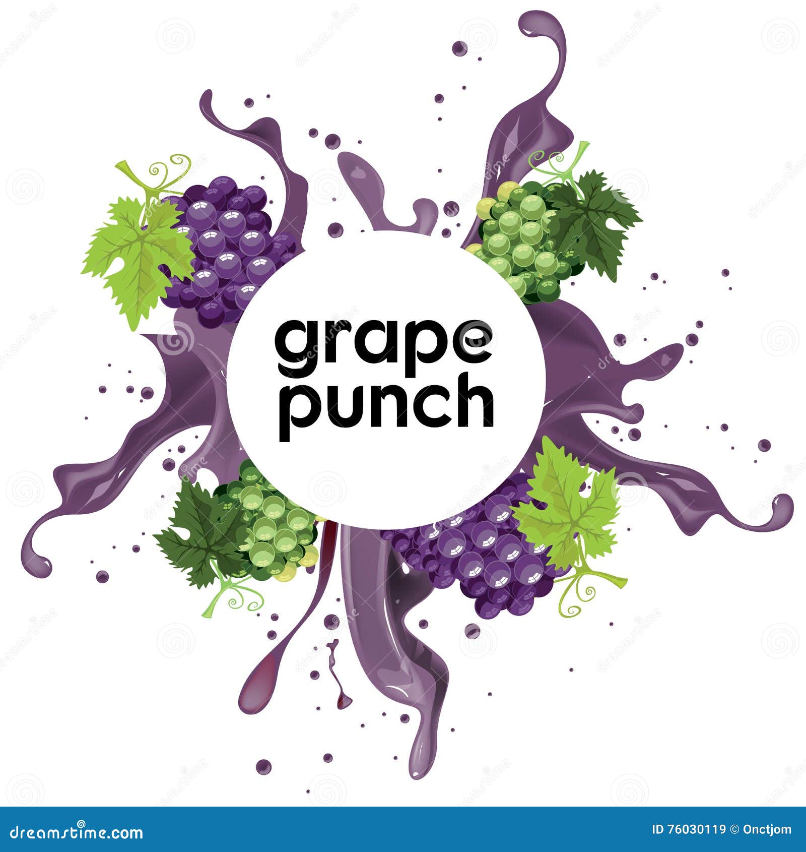 Grape punch drink stock vector. Illustration of farm - 76030119