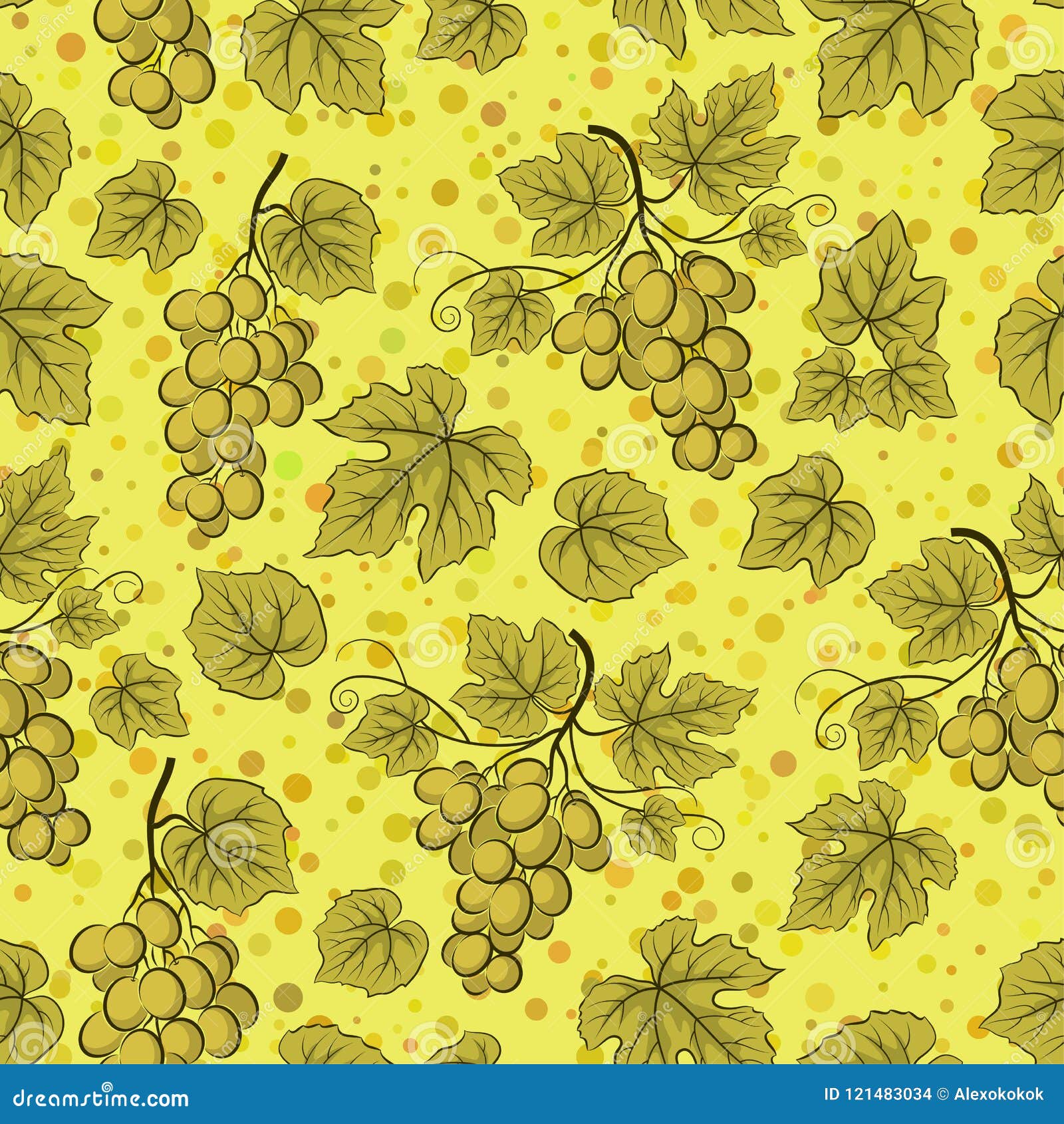 Grape, Seamless Background stock vector. Illustration of juicy - 121483034