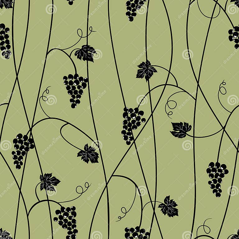 Grape seamless pattern stock vector. Illustration of branch - 11834063