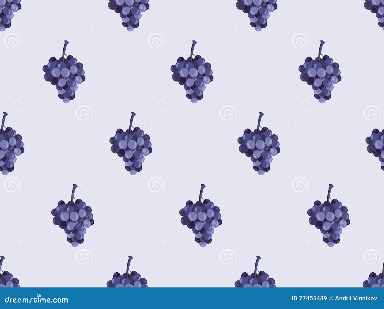 Grape Seamless Pattern. Seamless Grape Background. Vector Illustration ...