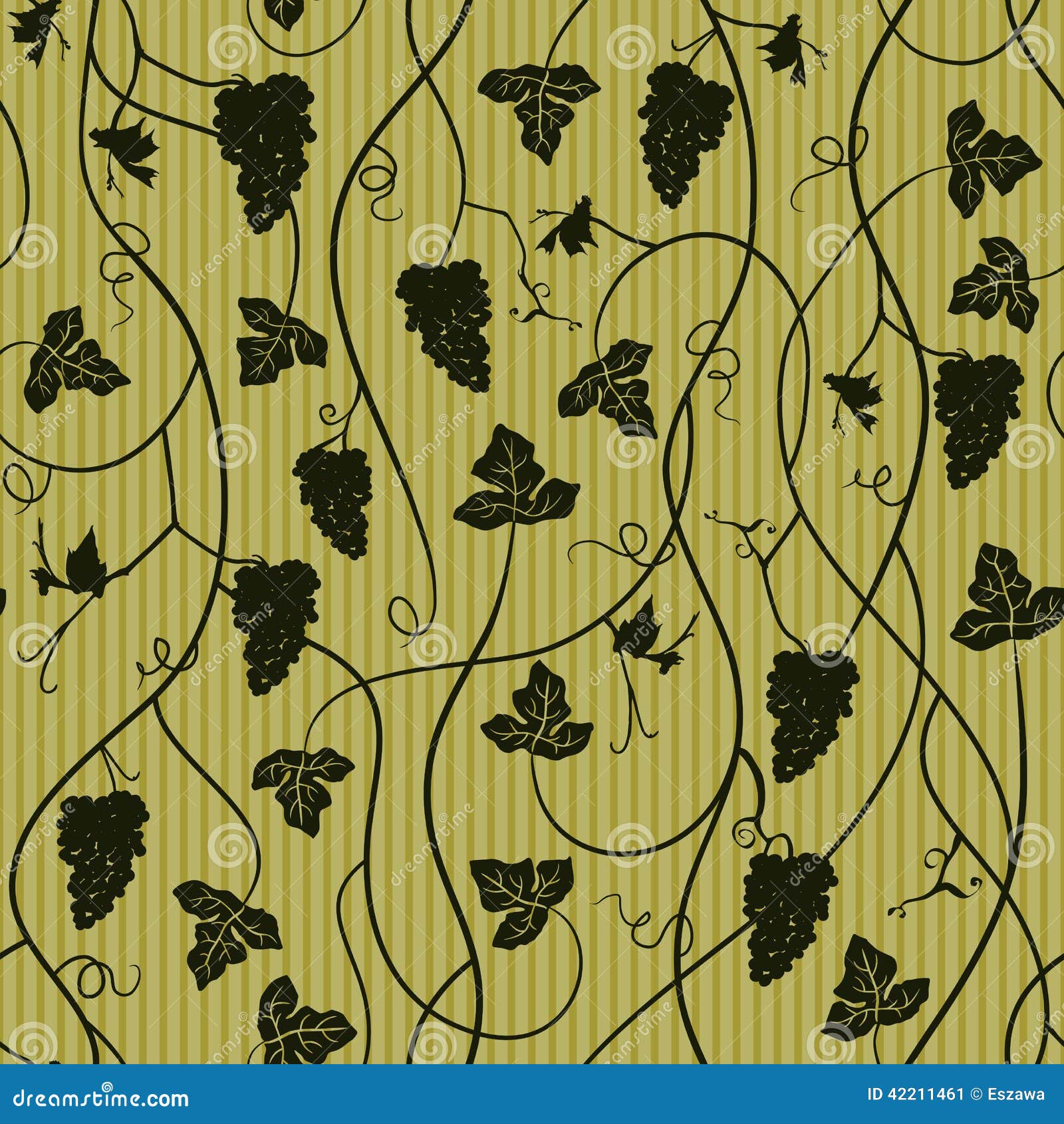 Grape Seamless Pattern. Wine Yard Natural Fruit Food Background Royalty ...