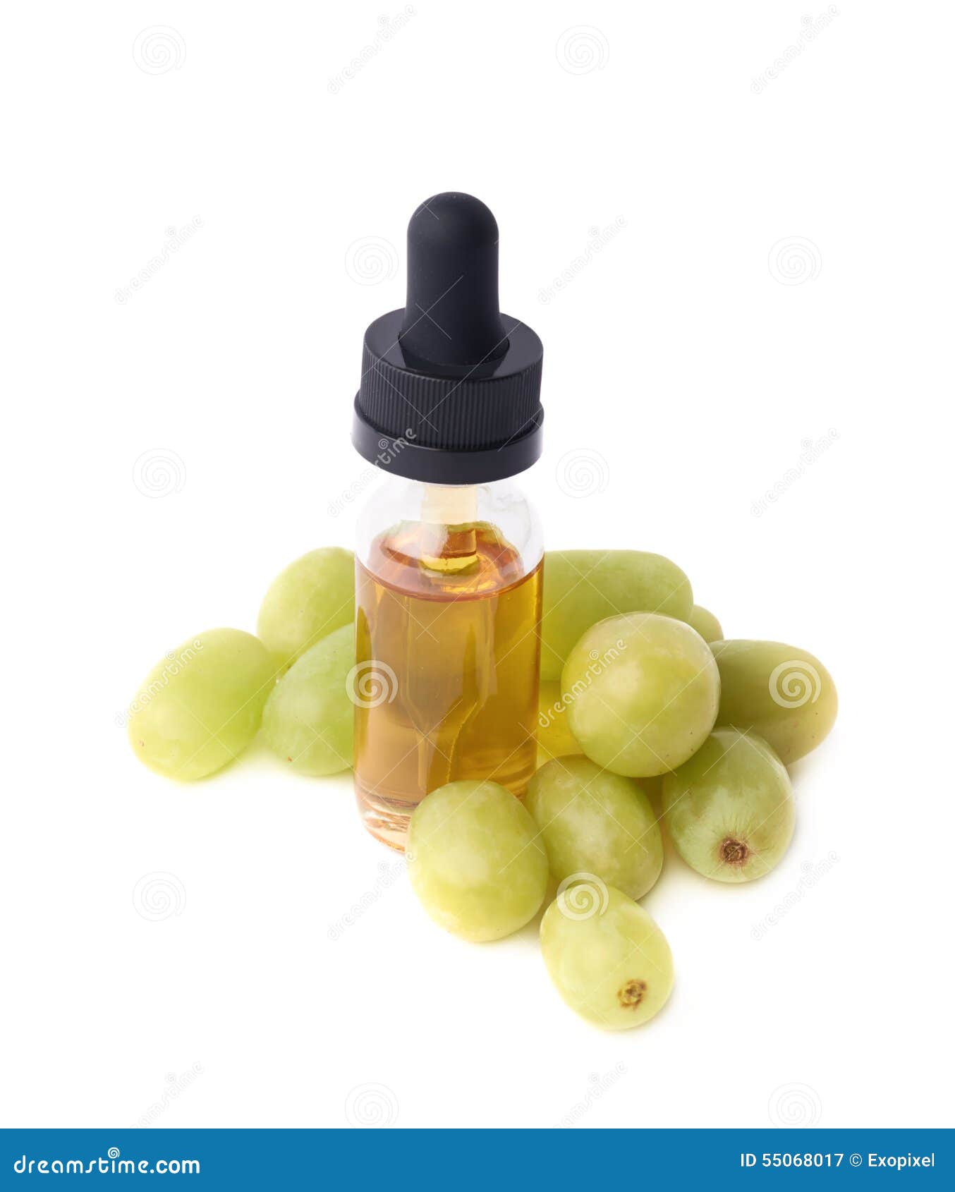 Grape Seed Oil Essence Composition Isolated Stock Image - Image of ...