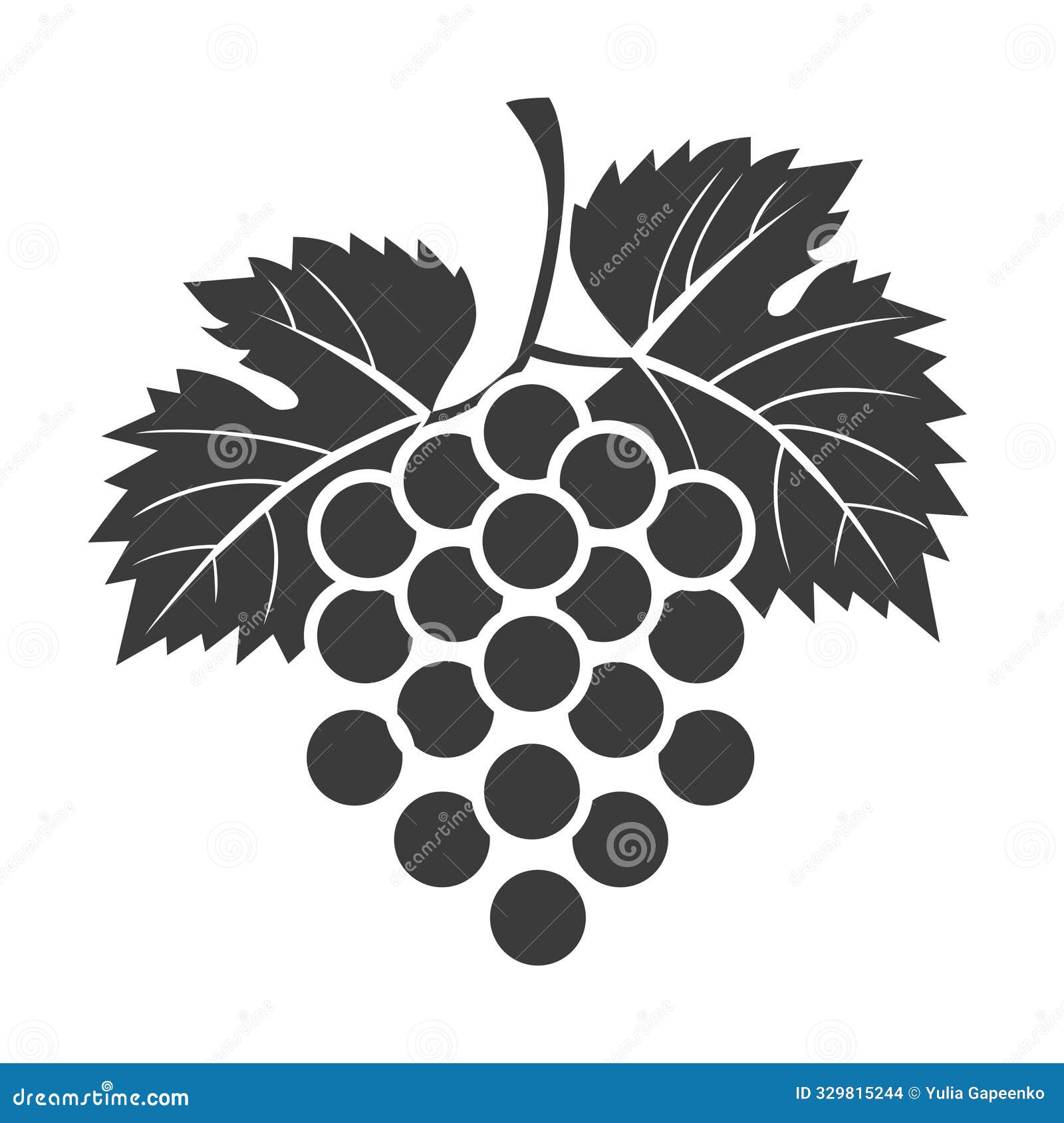 Grape Simple Logo. Vector Illustration Stock Illustration ...