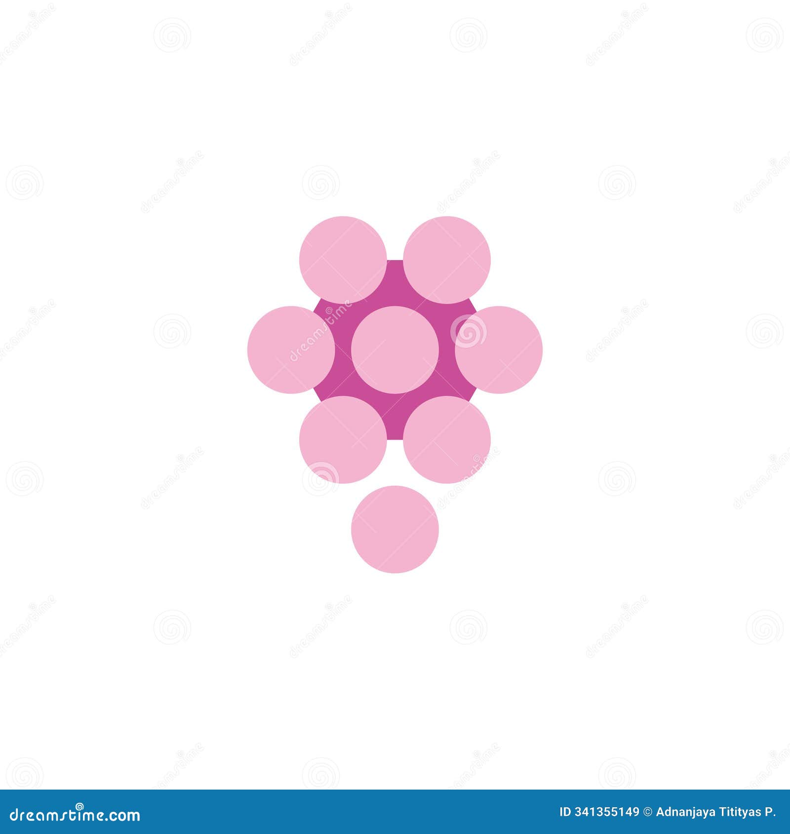 Grape Simple Purple Hexagon Simple Logo Vector Stock Vector ...