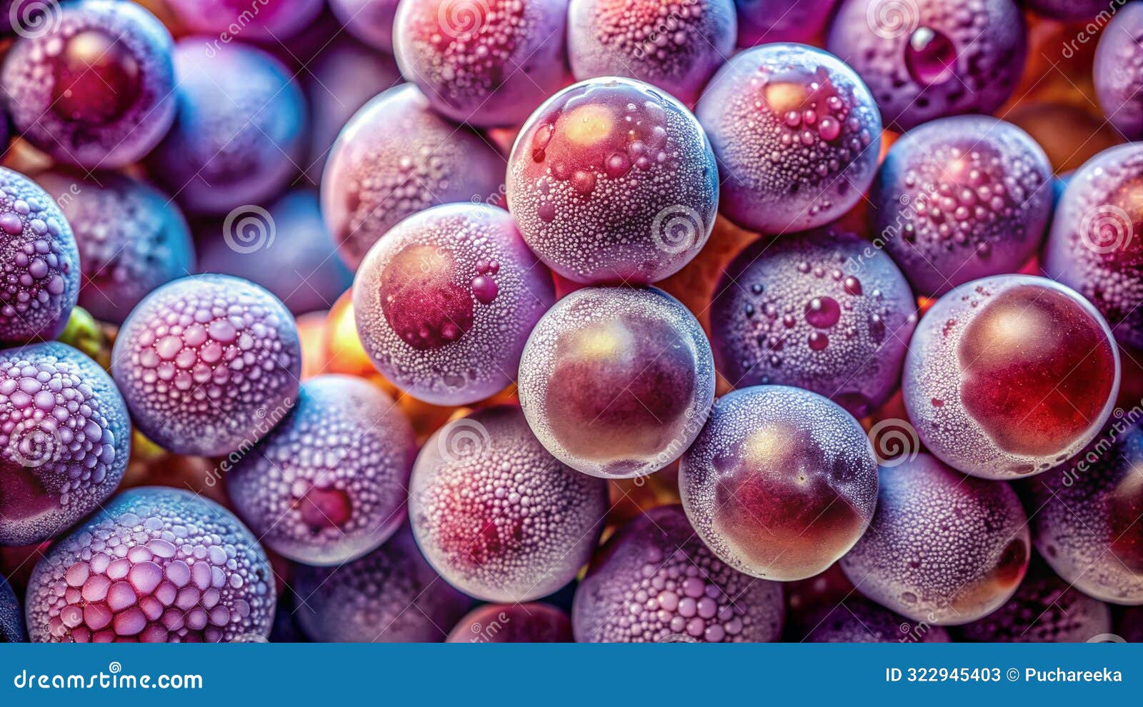 Grape Skin Under the Microscope Optical Microscope X100 Magnification ...