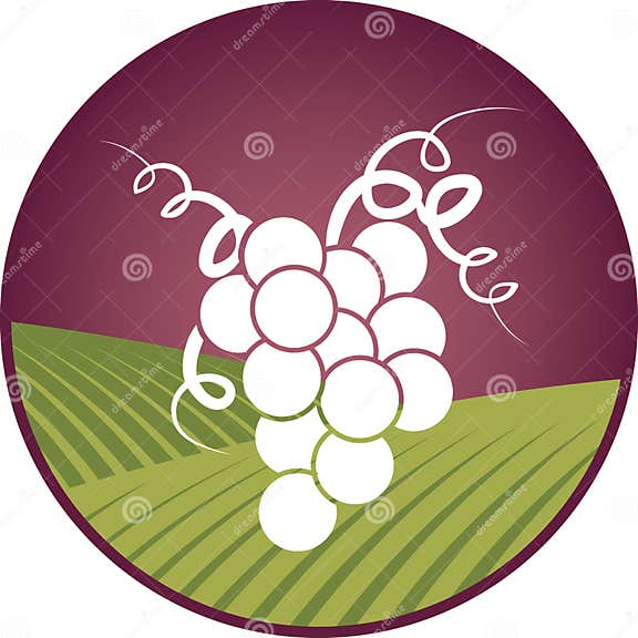 Grape Symbol stock vector. Illustration of field, trailing - 19237727